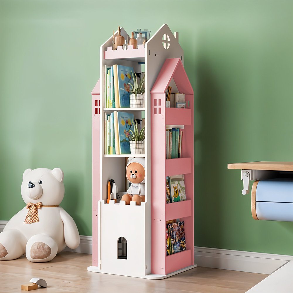 Harriet Bee 5-Tier Castle Kids Rotating Bookshelf | Wayfair.co.uk