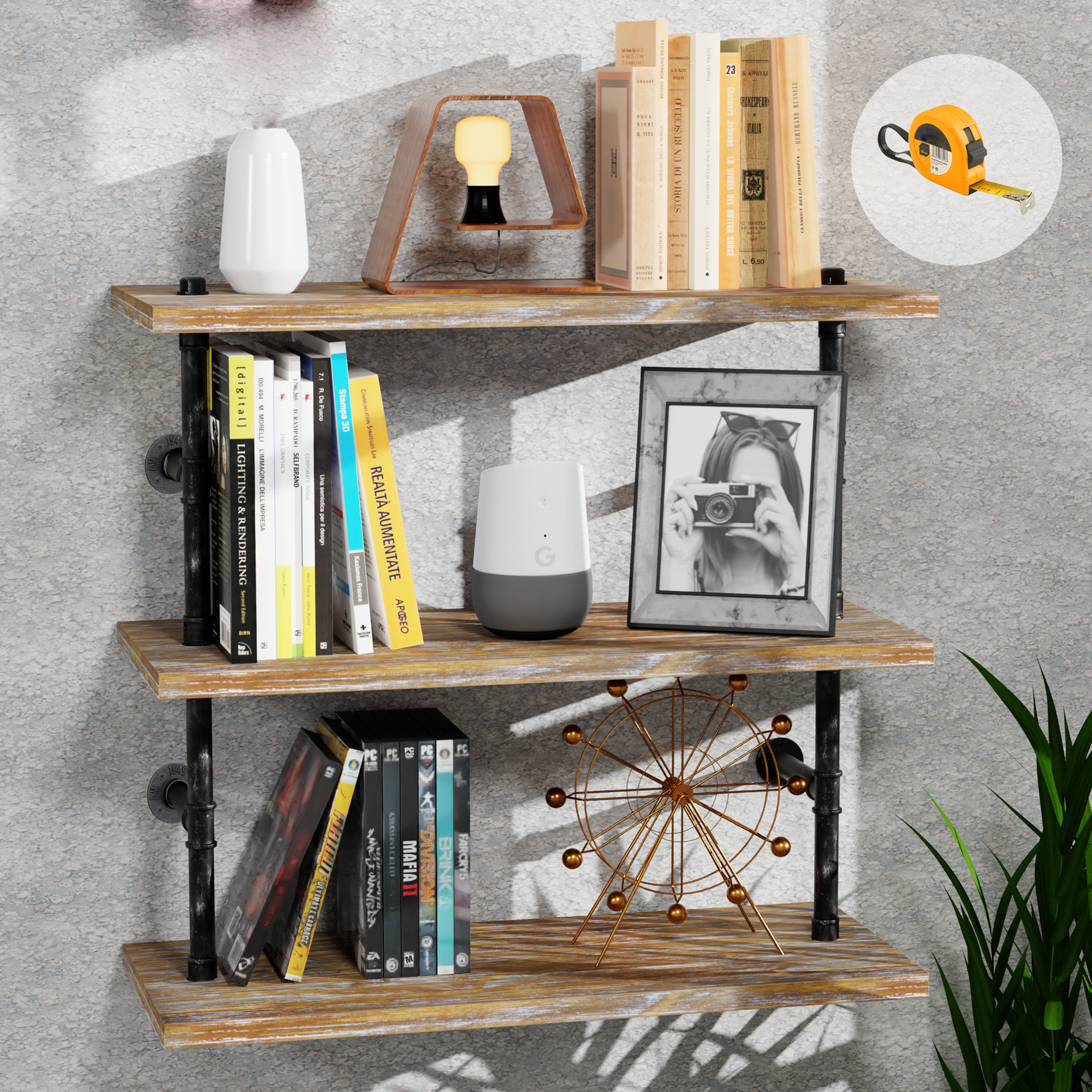 Latitude Run® 27.7" H x Floating Bookcase - Wayfair Canada