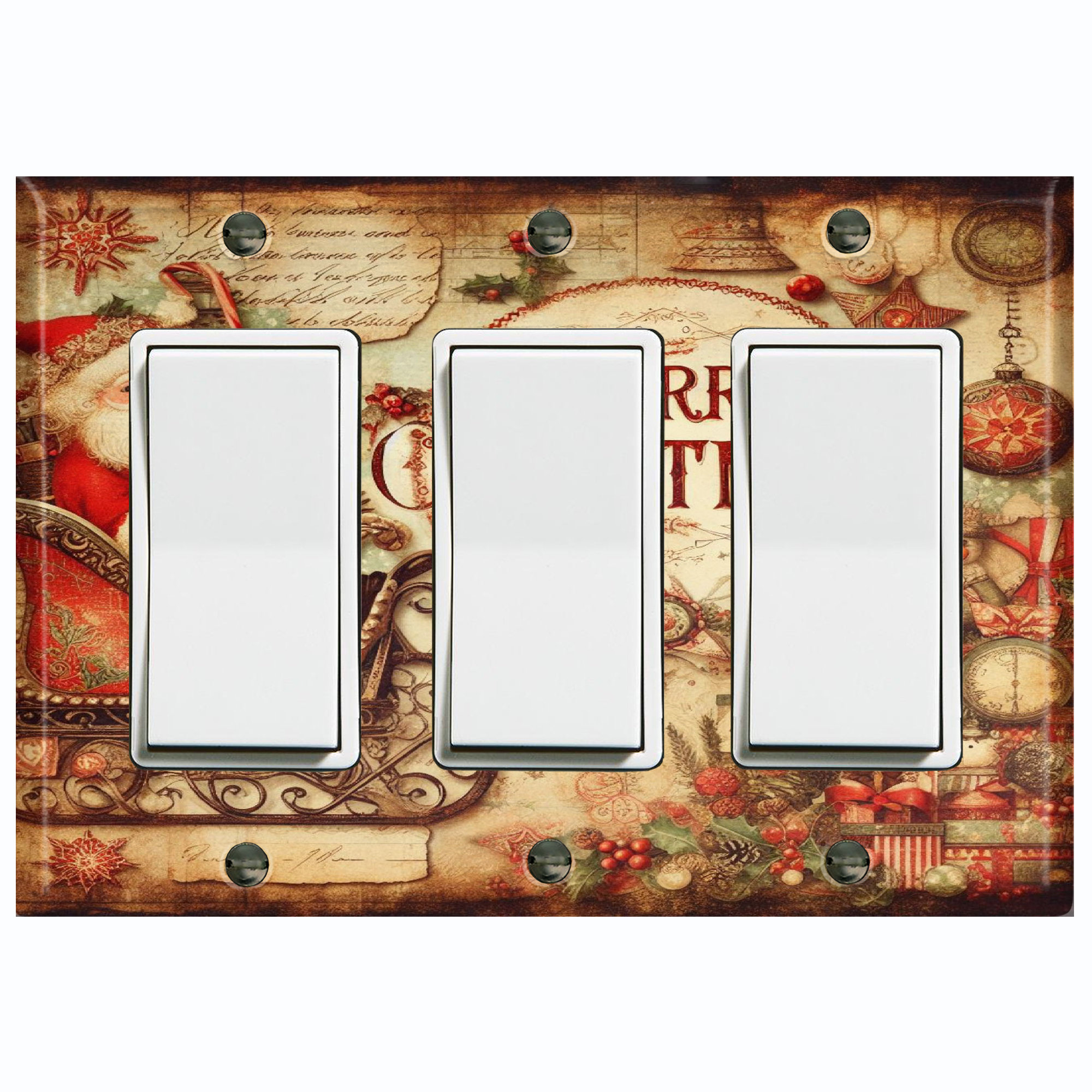 WorldAcc Santa Claus Merry Christmas Biege Nature Themed 3 - Gang ...