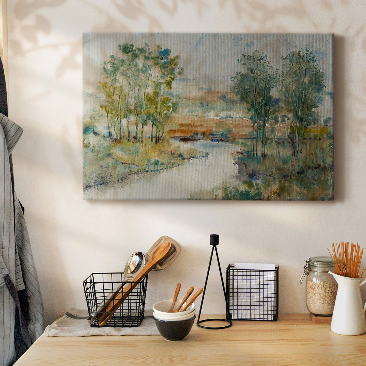 Lark Manor™ Trees on the Creek II -Gallery Wrapped Canvas | Wayfair