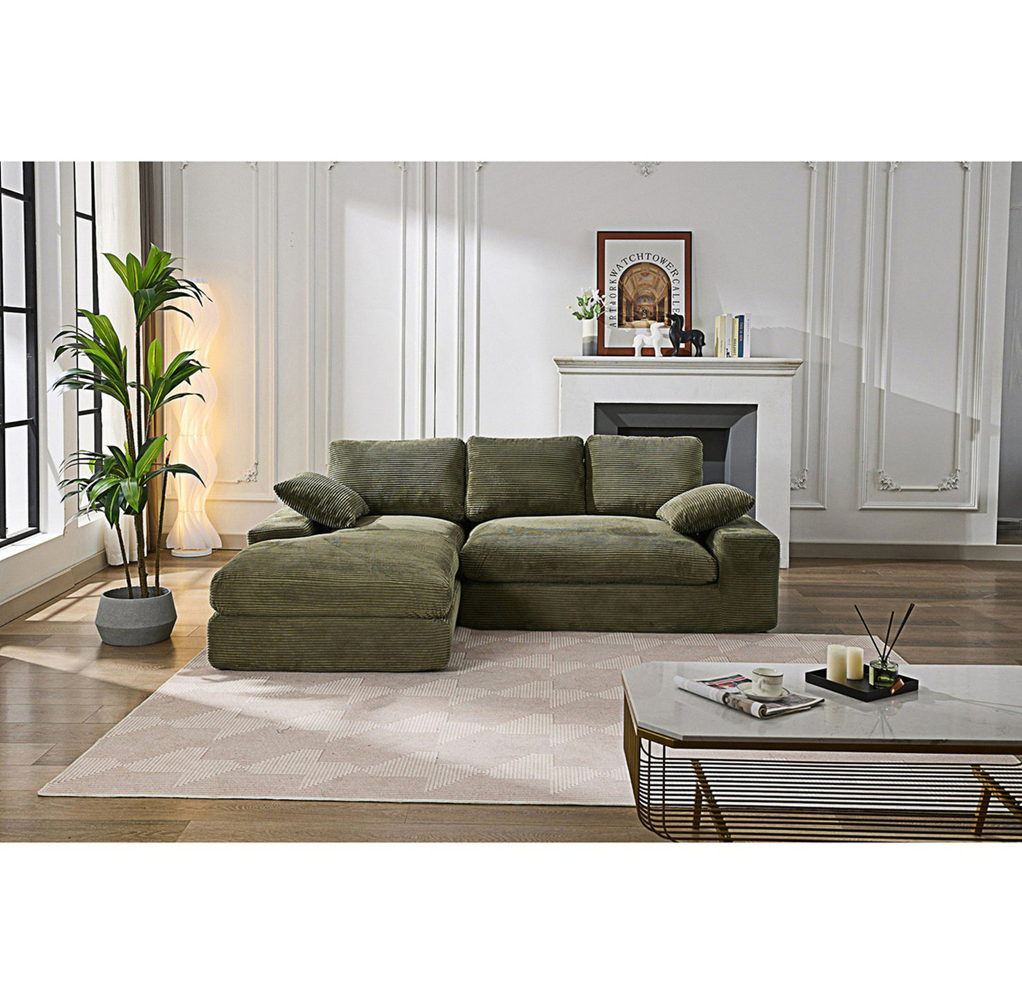 George Oliver Modular Sectional Living Room Sofa Set, Modern Minimalist ...