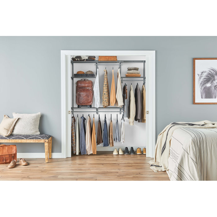 ClosetMaid ShelfTrack 48" W - 72" W Closet System Starter Kit & Reviews ...