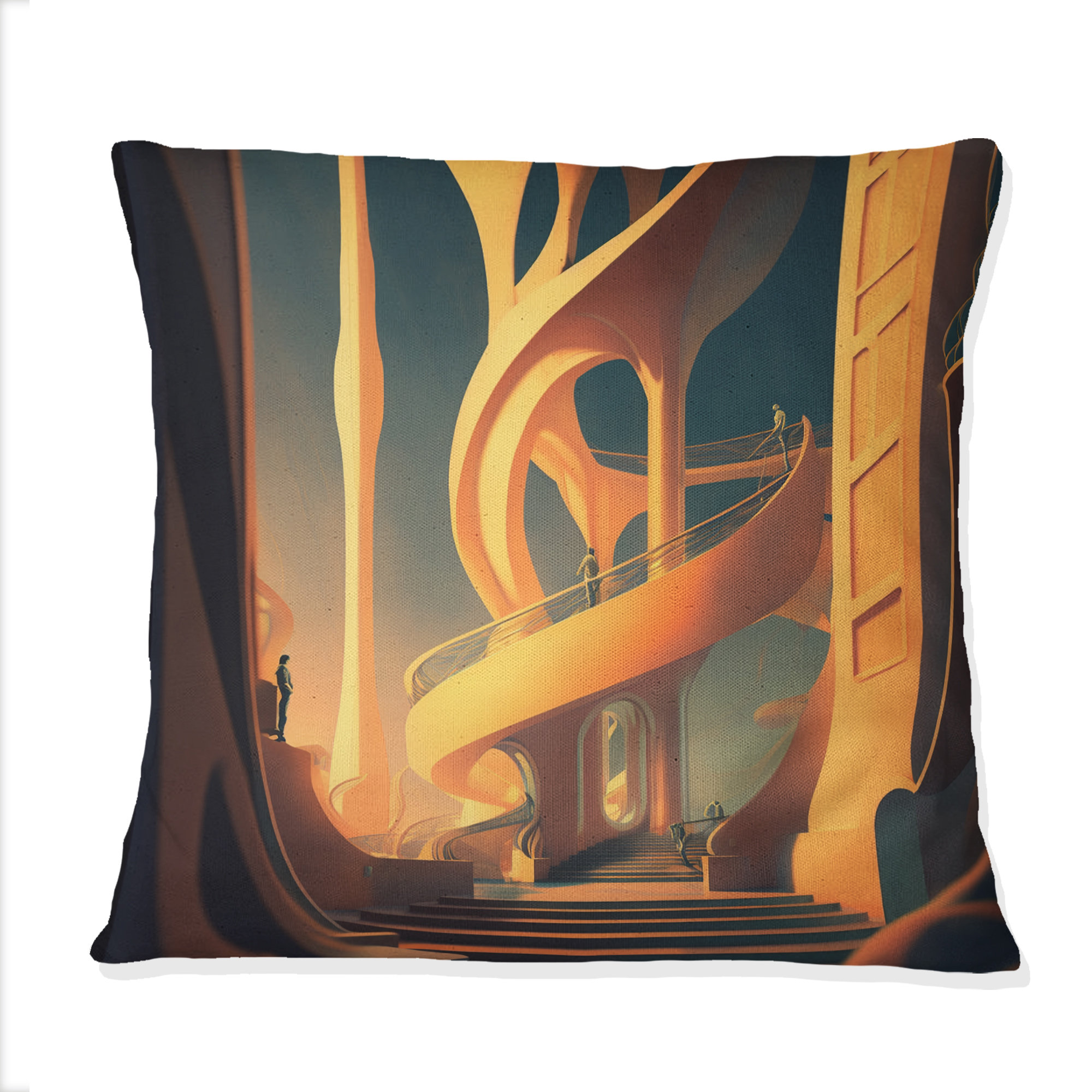 Design Art Futuristic Designs II - Monuments Printed Throw Pillow | Wayfair