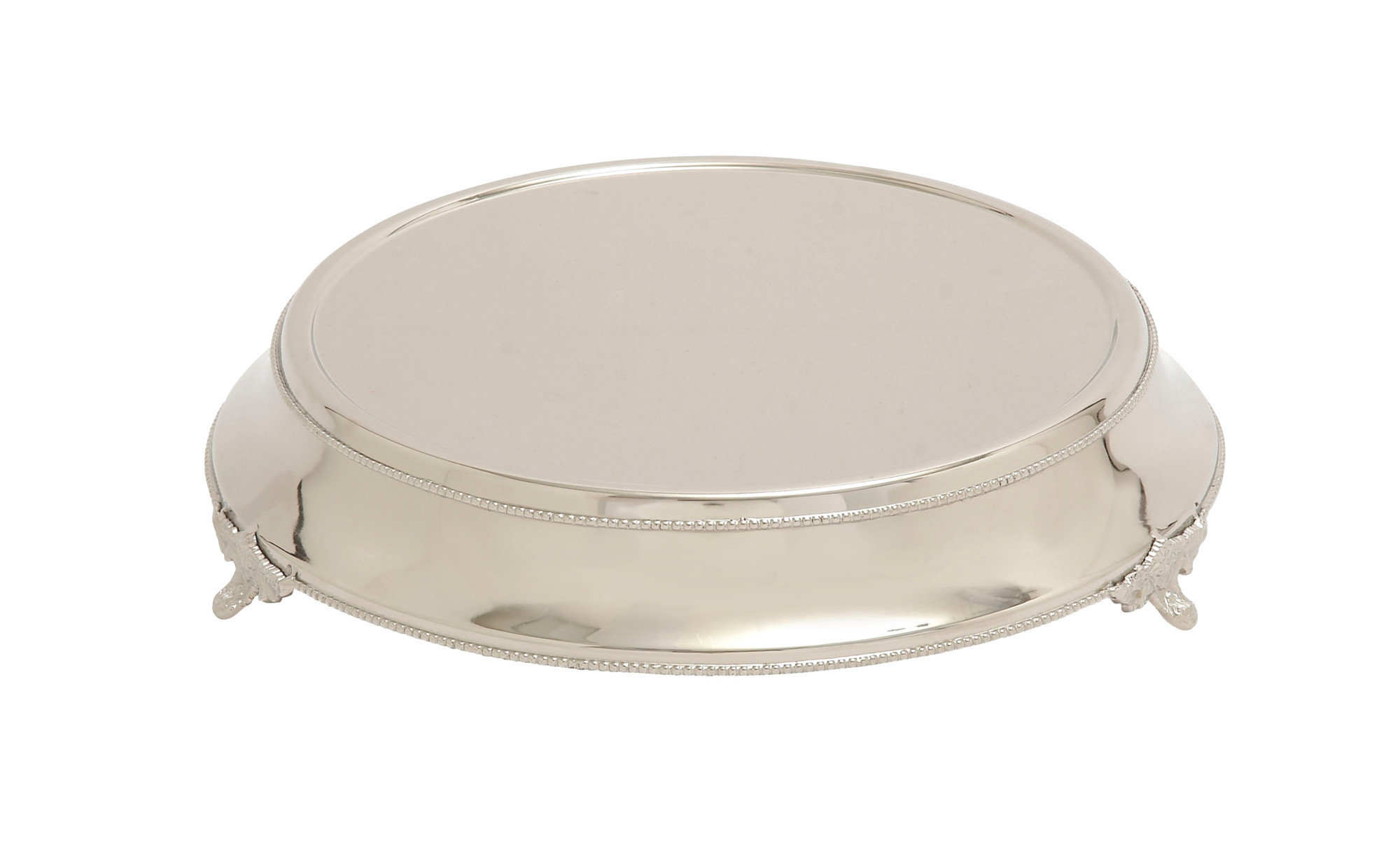 Ophelia & Co. Ernst Silver Stainless Steel Cake Stand 18" x 18" x 4 ...
