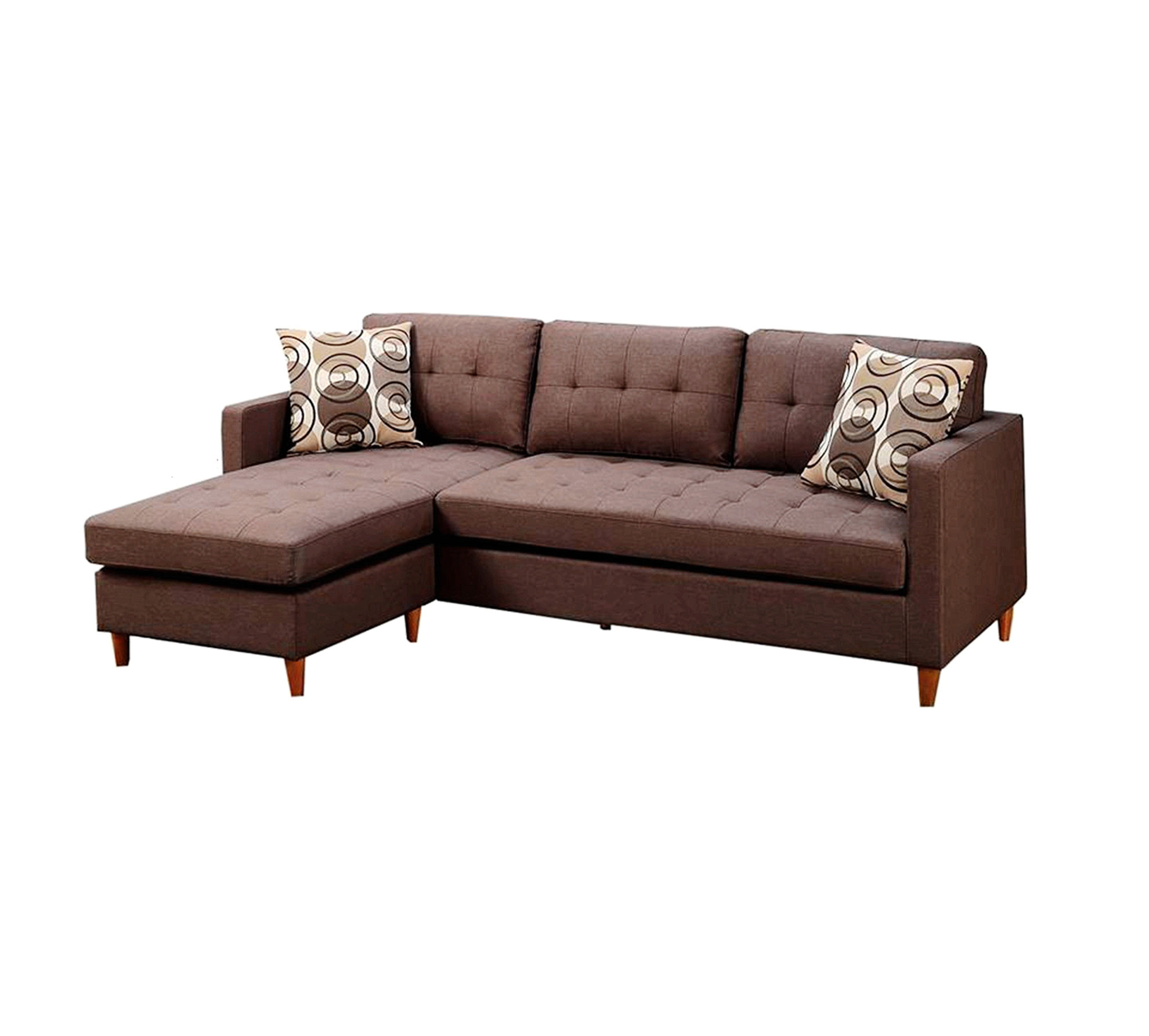 Latitude Run® Polyfiber Sectional Sofa Living Room Furniture Reversible ...