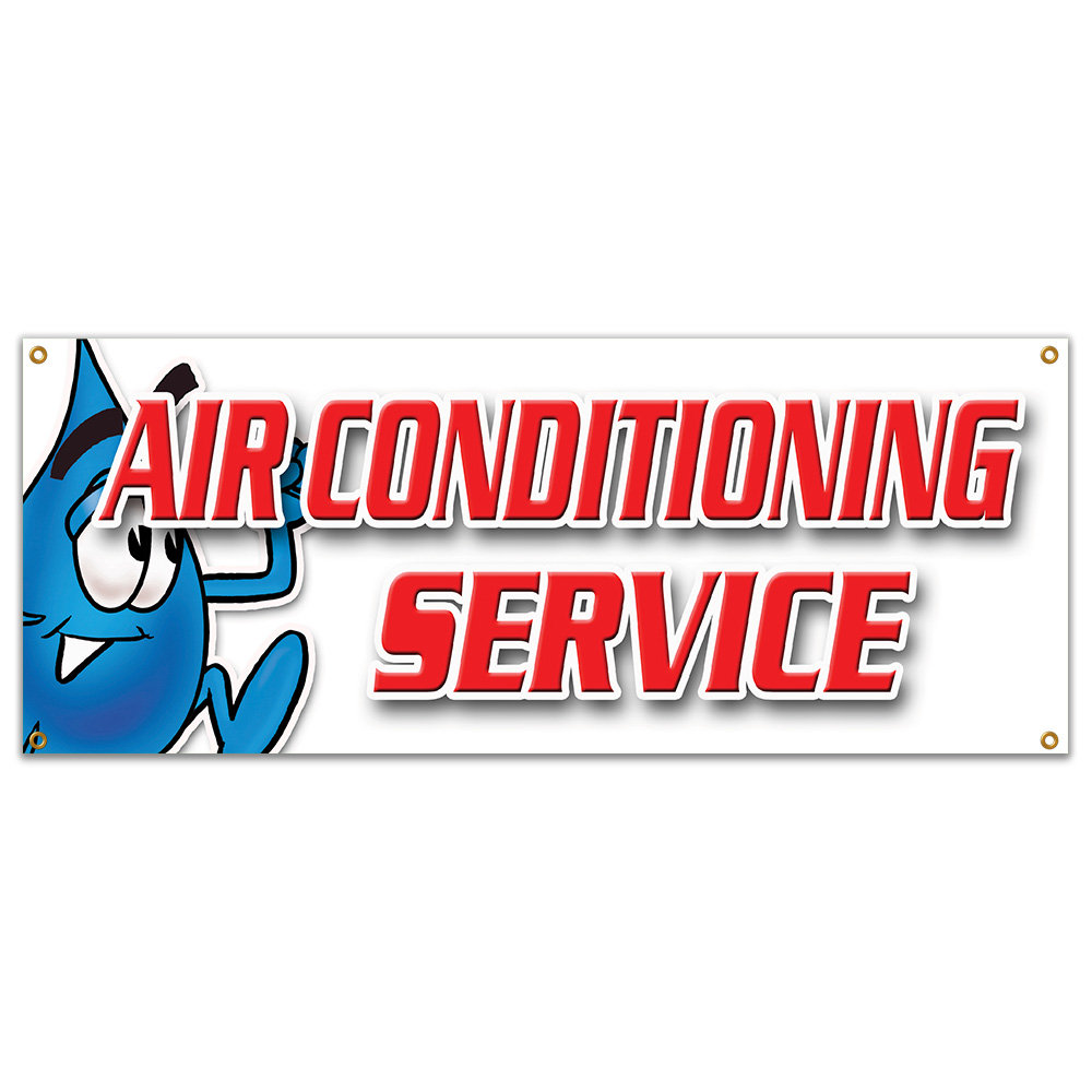 SignMission AIR CONDITIONING SERVICE BANNER SIGN Ac Cooling Technician ...
