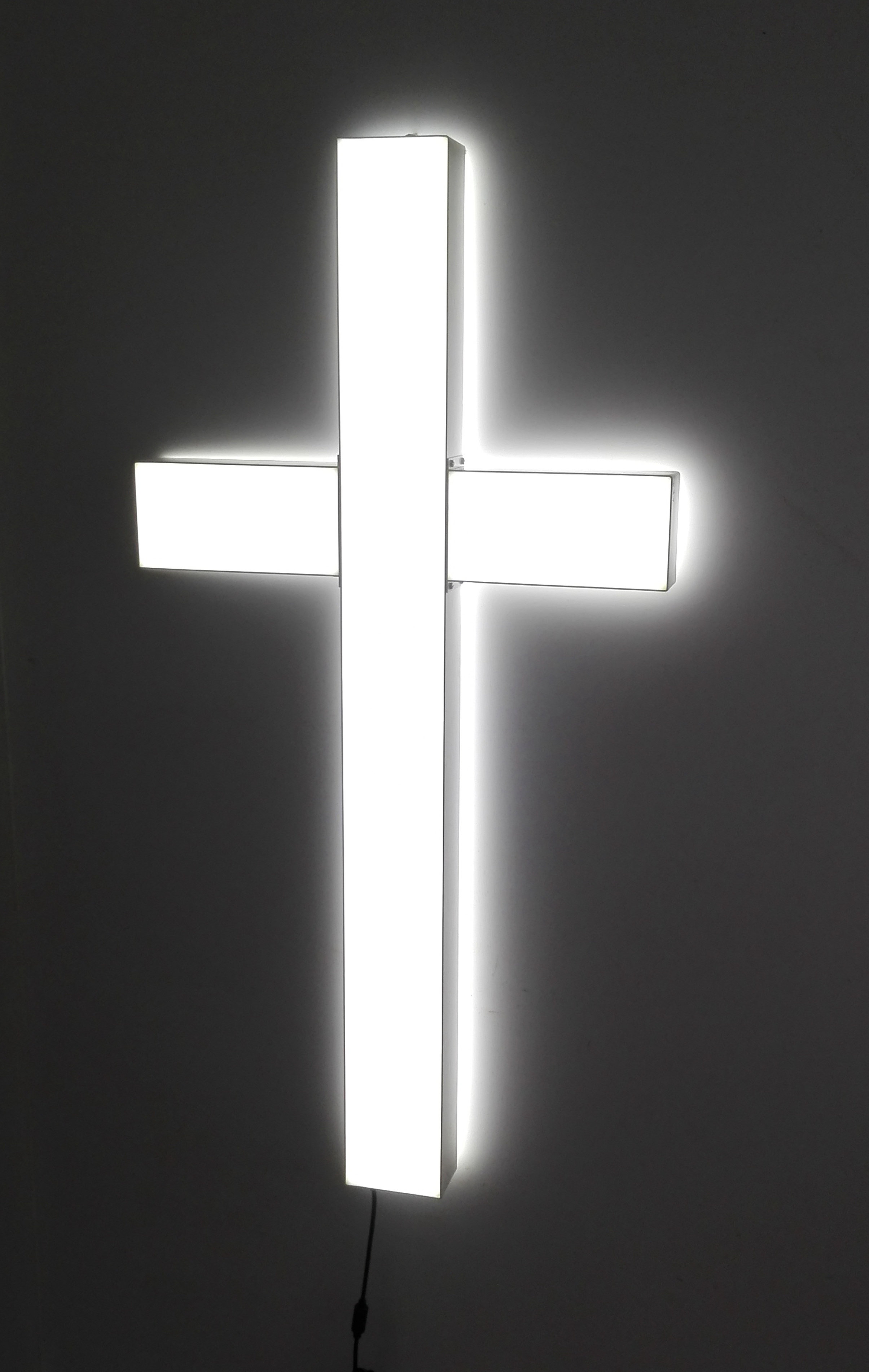 Ivy Bronx Premium Metal & Acrylic Cross LED Lighted Cross, Christian ...