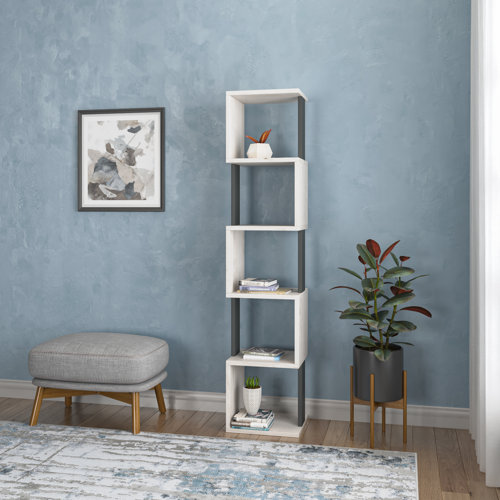 Geometric Narrow Bookcases You'll Love | Wayfair