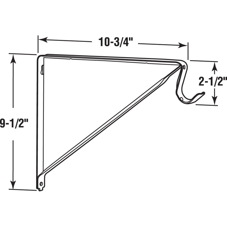 Prime-Line Shelf Support Bracket (2-Piece) - Wayfair Canada
