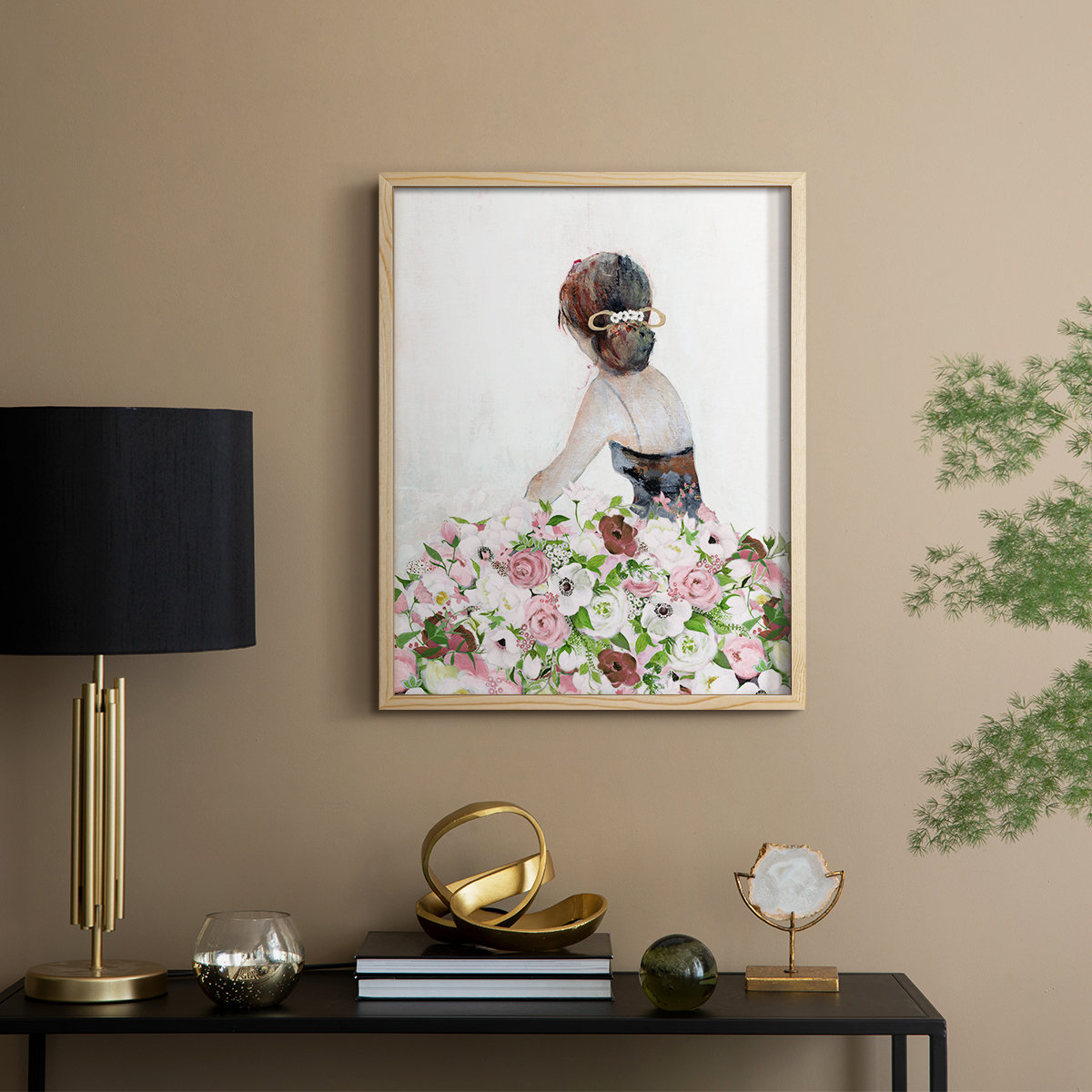 Ophelia & Co. Beautiful Floral Contemplation II Framed Print - Solid ...