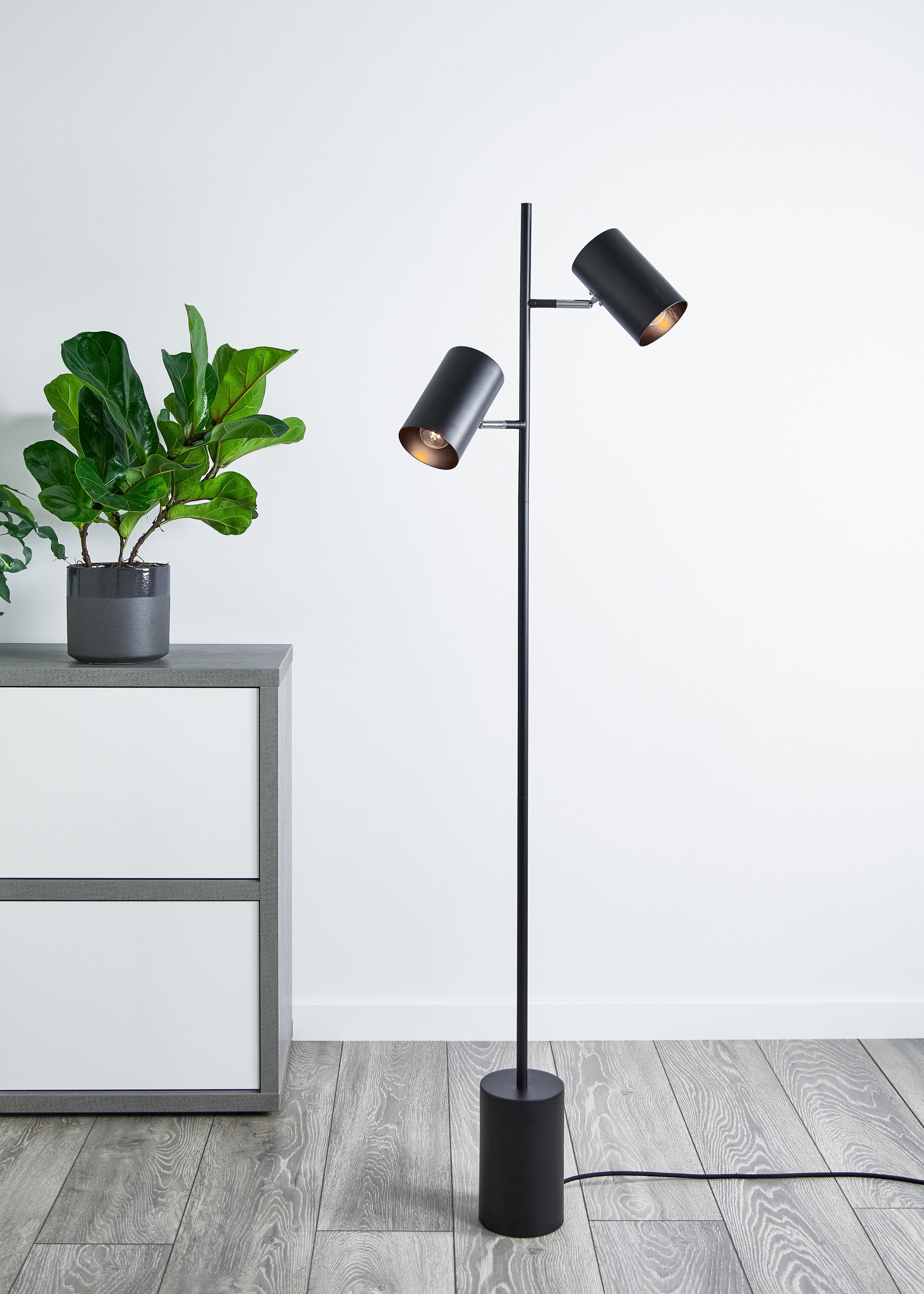 Brayden Studio Patin Twin 144cm Reading Floor Lamp | Wayfair.co.uk