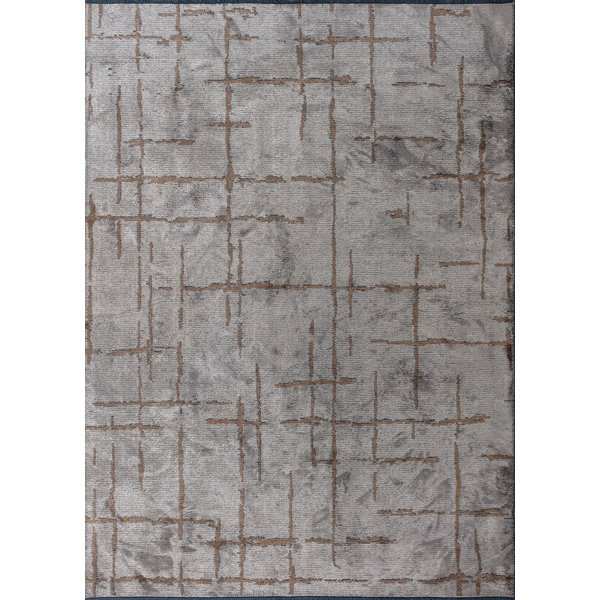 Woven Concepts Rapture Gray/Brown Abstract Luxury Area Rug | Perigold
