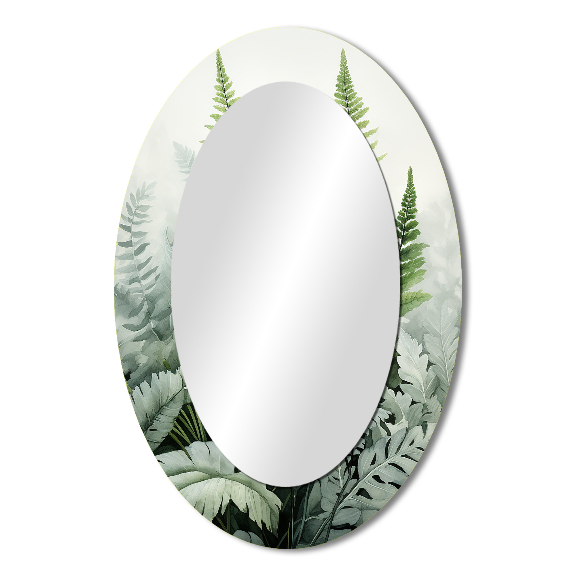 Astoria Grand Minimal Ferns Emerald Reverie II - Traditional Oval Wall ...