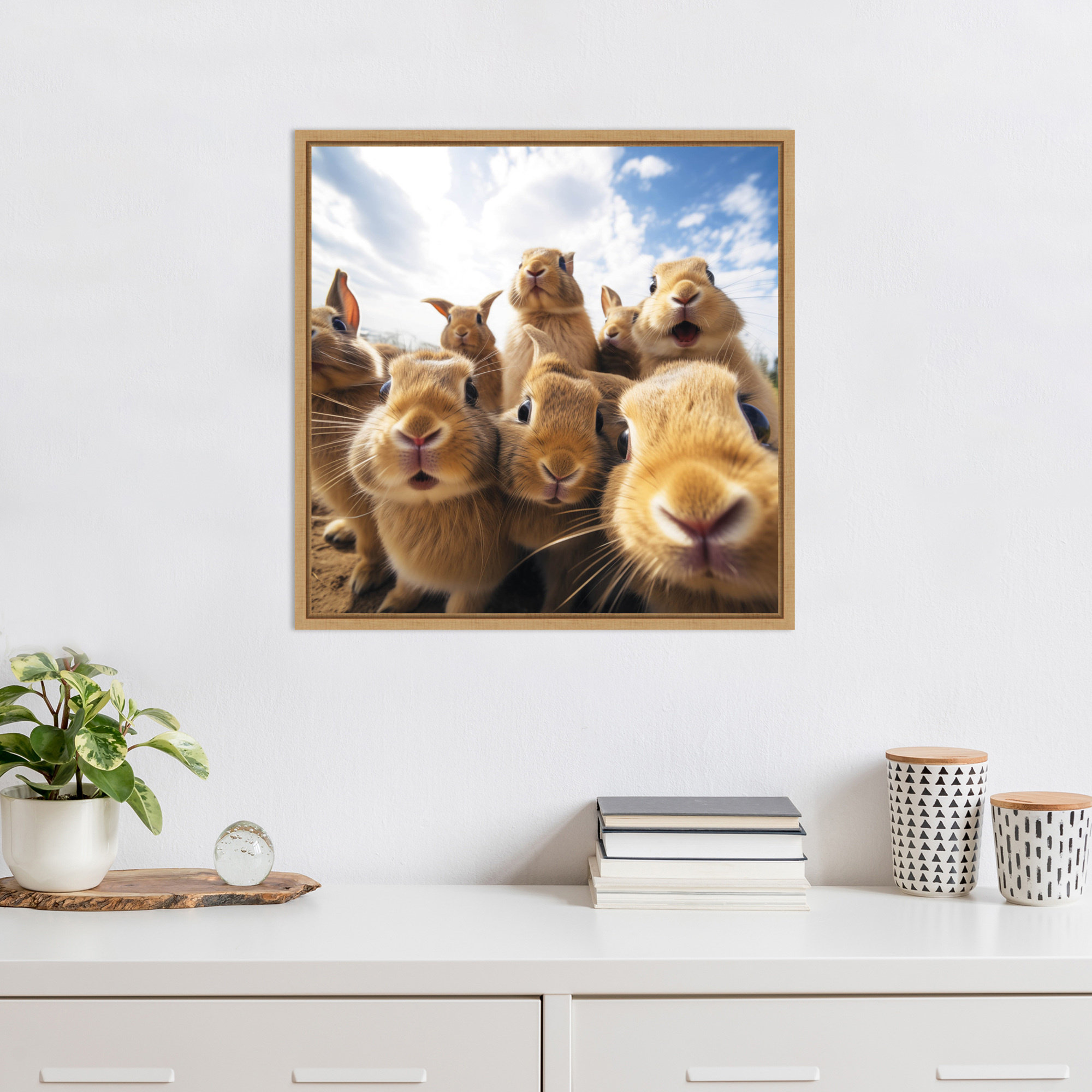 Gracie Oaks Funny Rabbit Selfie by The Creative Bunch Studio | Wayfair