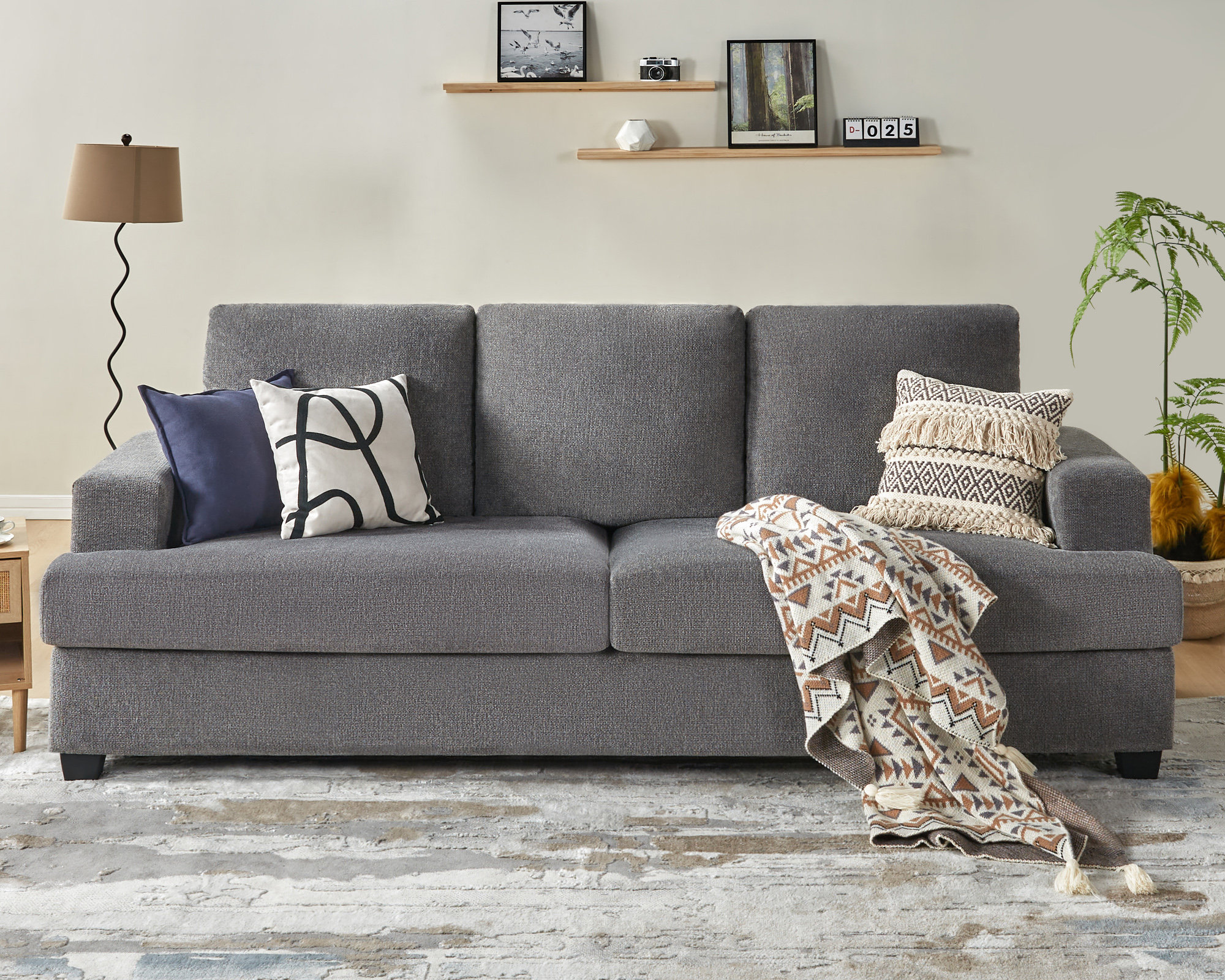 Wade Logan® Boileau 97" 3 Seat Large Sofa & Reviews | Wayfair