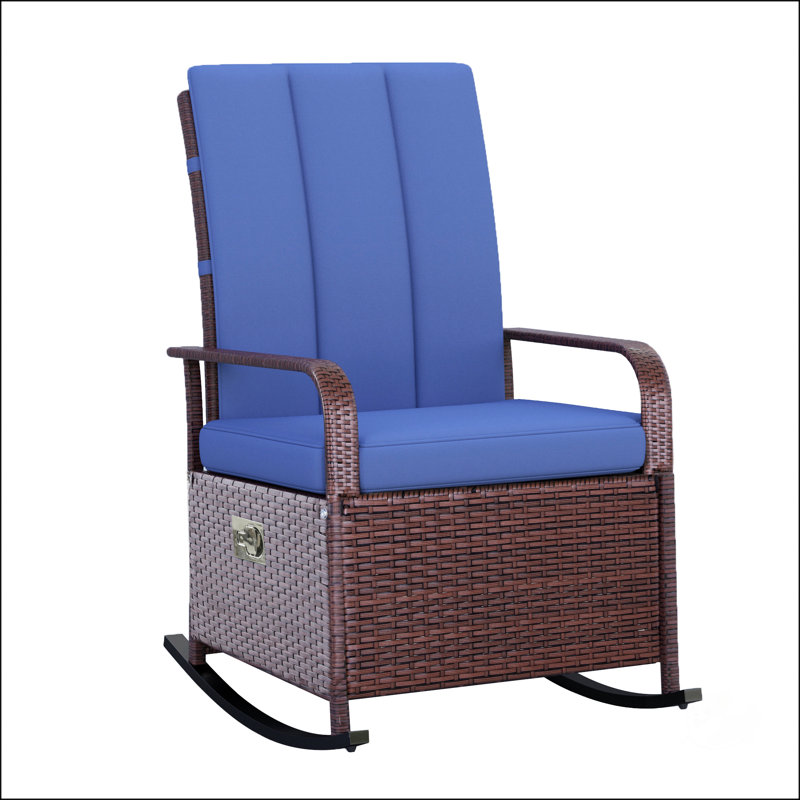 Lark Manor™ Wicker Outdoor Rocking Chair | Wayfair