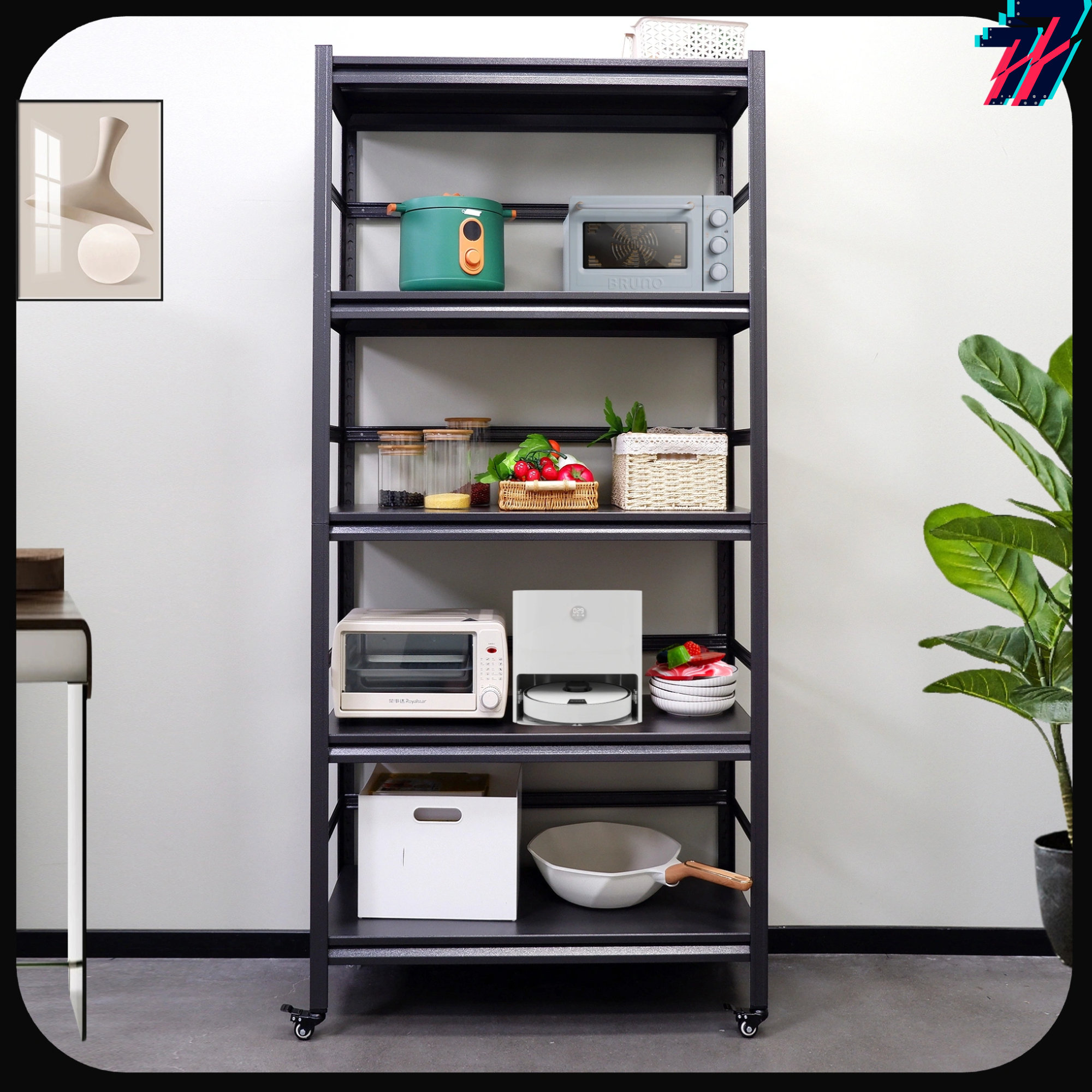 WFX Utility™ 72" Tall Heavy Duty Storage Rack Adjustable 5-tier Metal ...