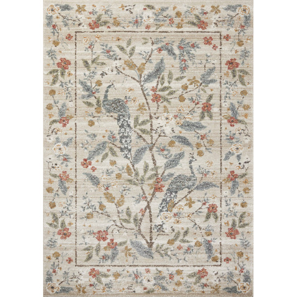 Rifle Paper Co. x Loloi Laurel Cream Area Rug & Reviews | Wayfair