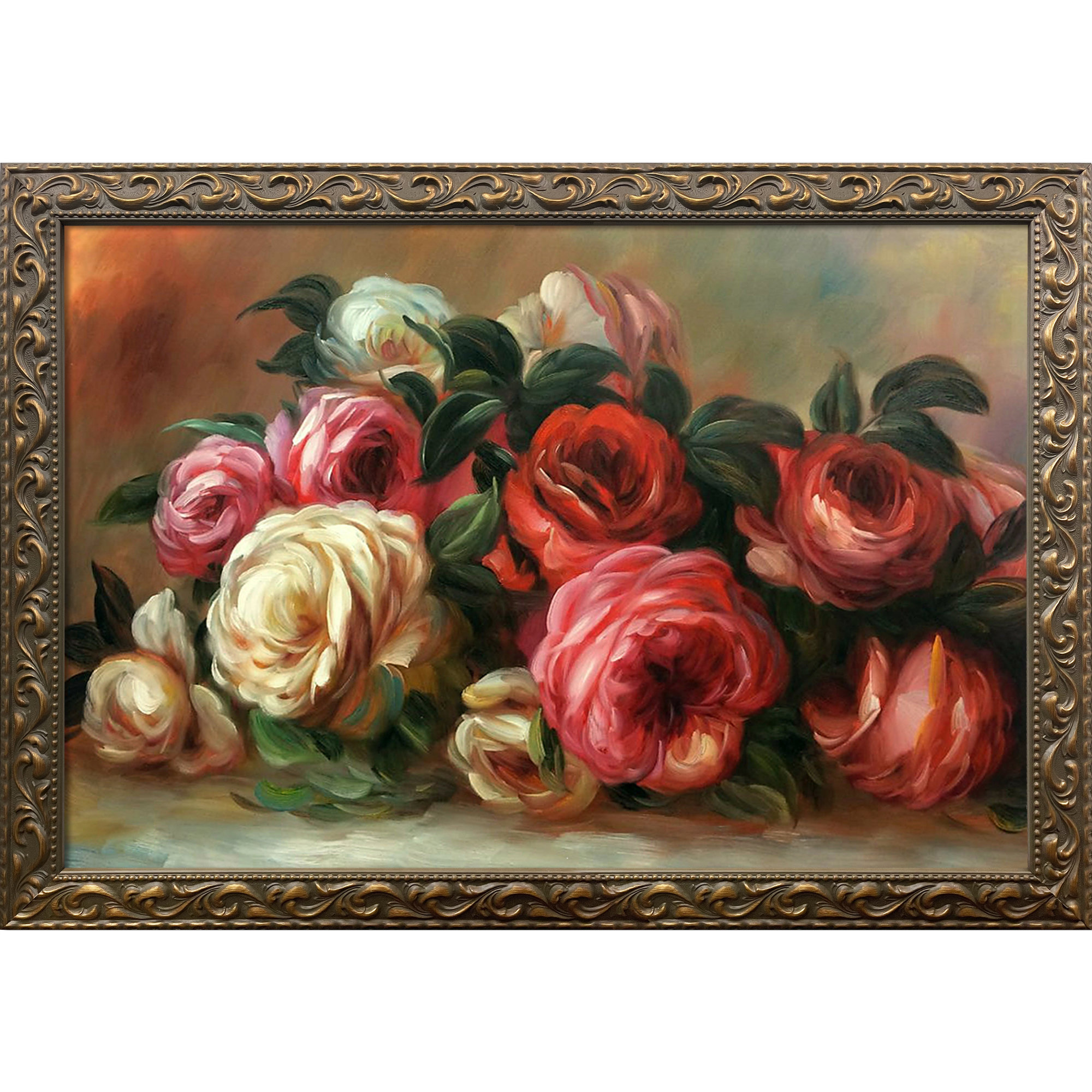 Vault W Artwork 'Discarded Roses' by Pierre-Auguste Renoir Framed ...