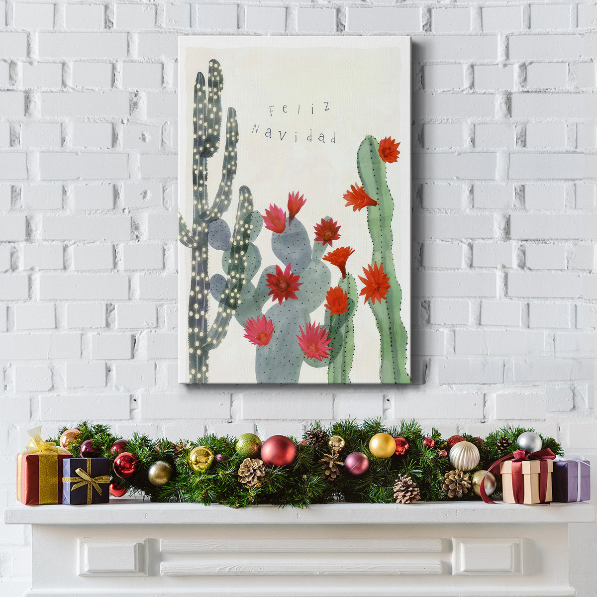The Holiday Aisle® Desert Christmas Cactus II | Wayfair