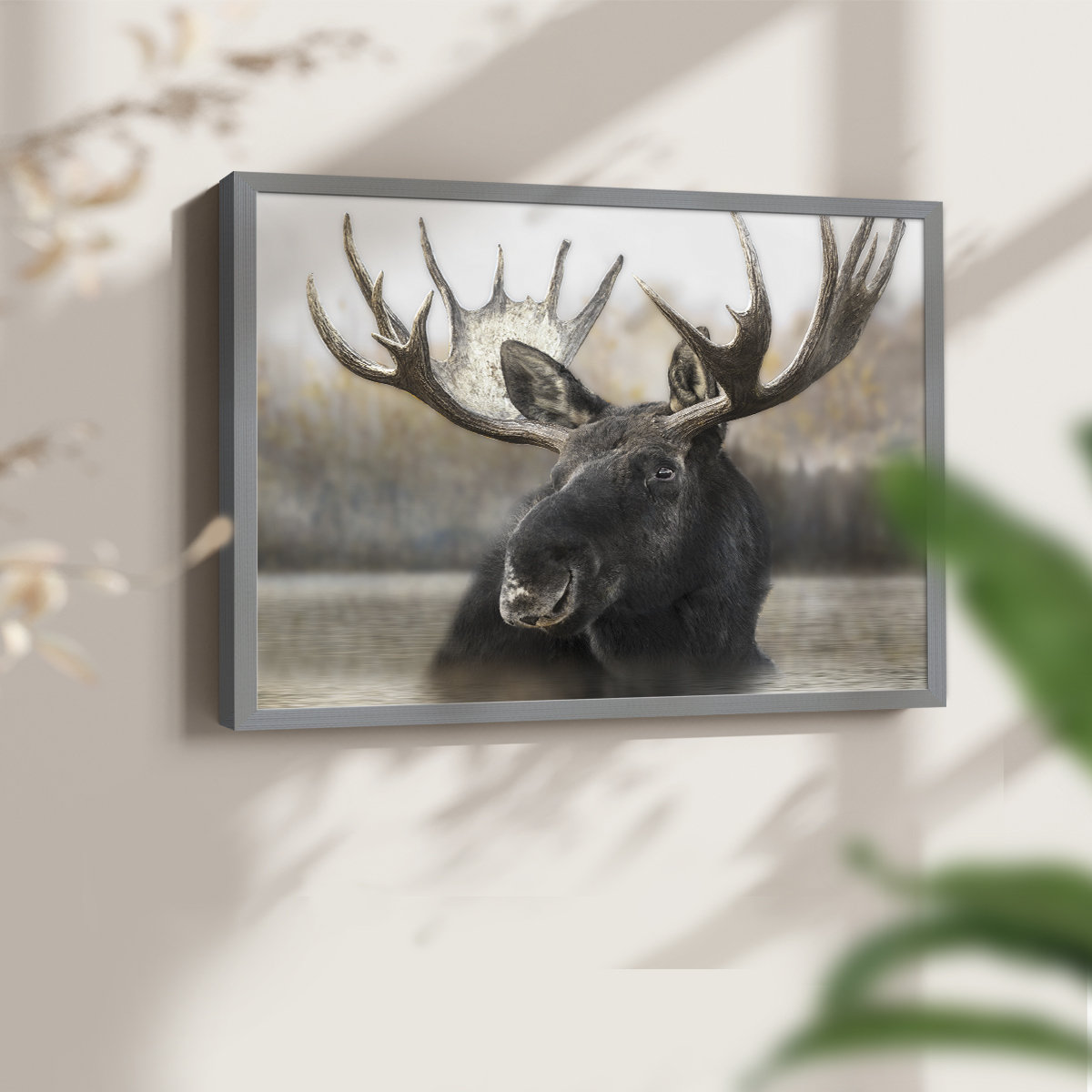 Millwood Pines Moose Spa -Framed Print - Restickable | Wayfair