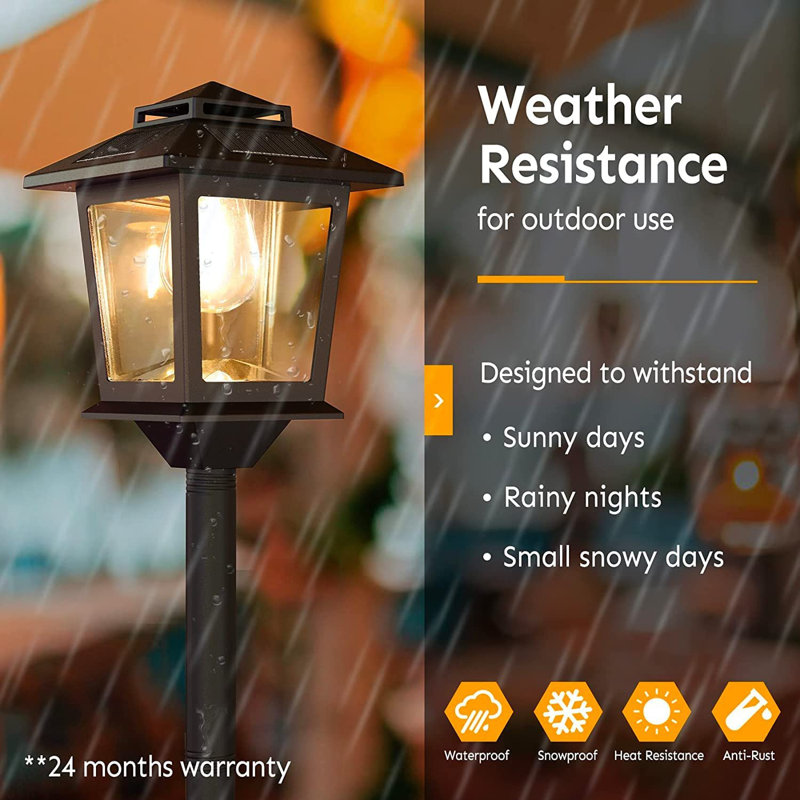 CG INTERNATIONAL TRADING Black Solar Powered Integrated LED Pathway ...