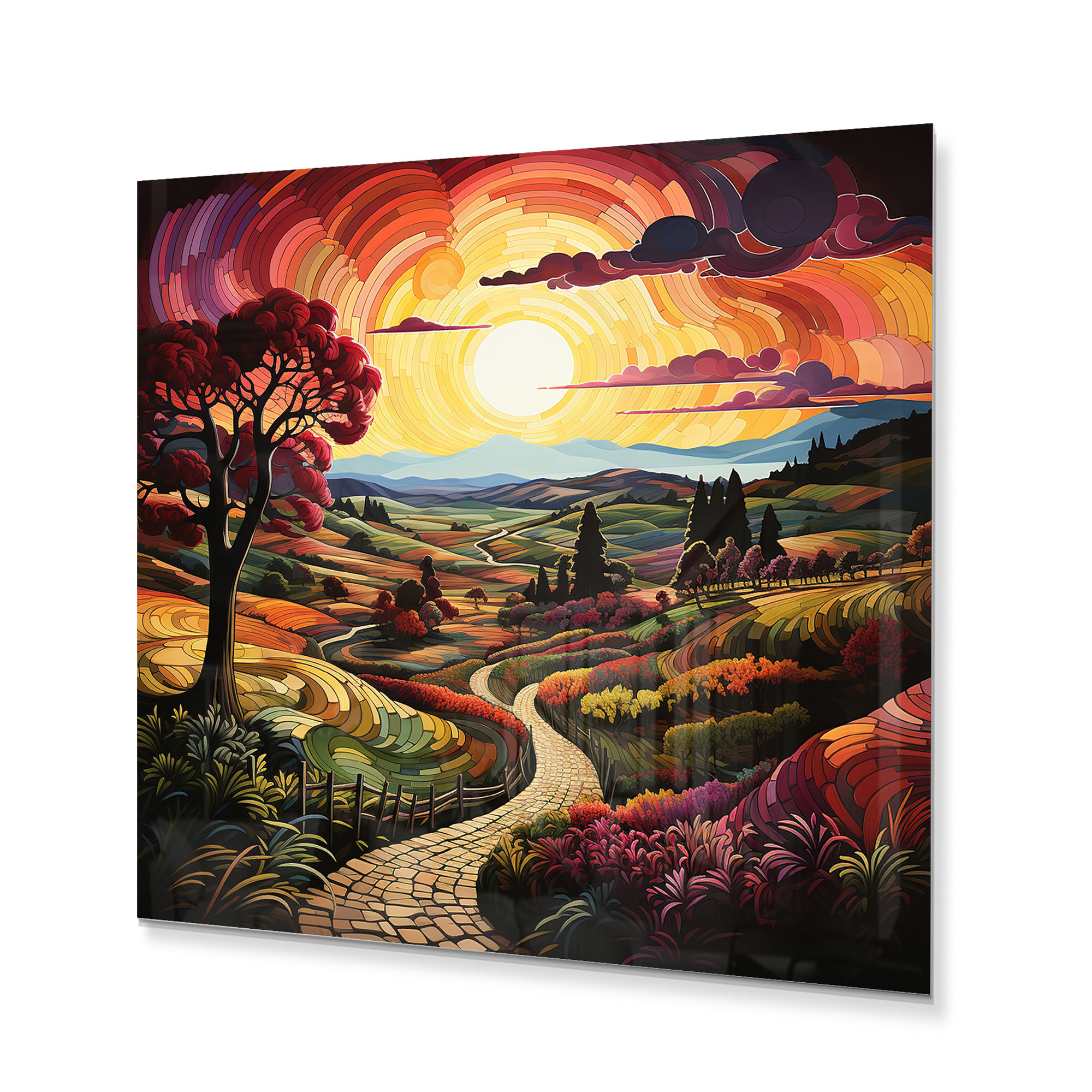 Red Barrel Studio Green Purple Vineyard Rows Of Ruby II - Farmhouse ...