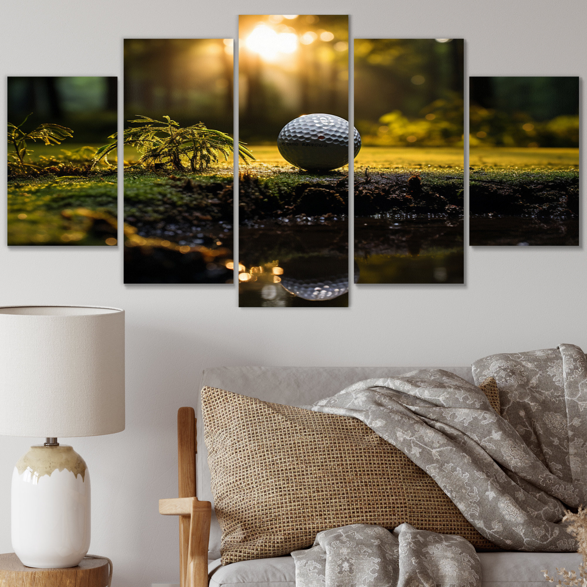 Design Art Golf Precision Putt II - Sports Metal Wall Art Prints Set | Wayfair