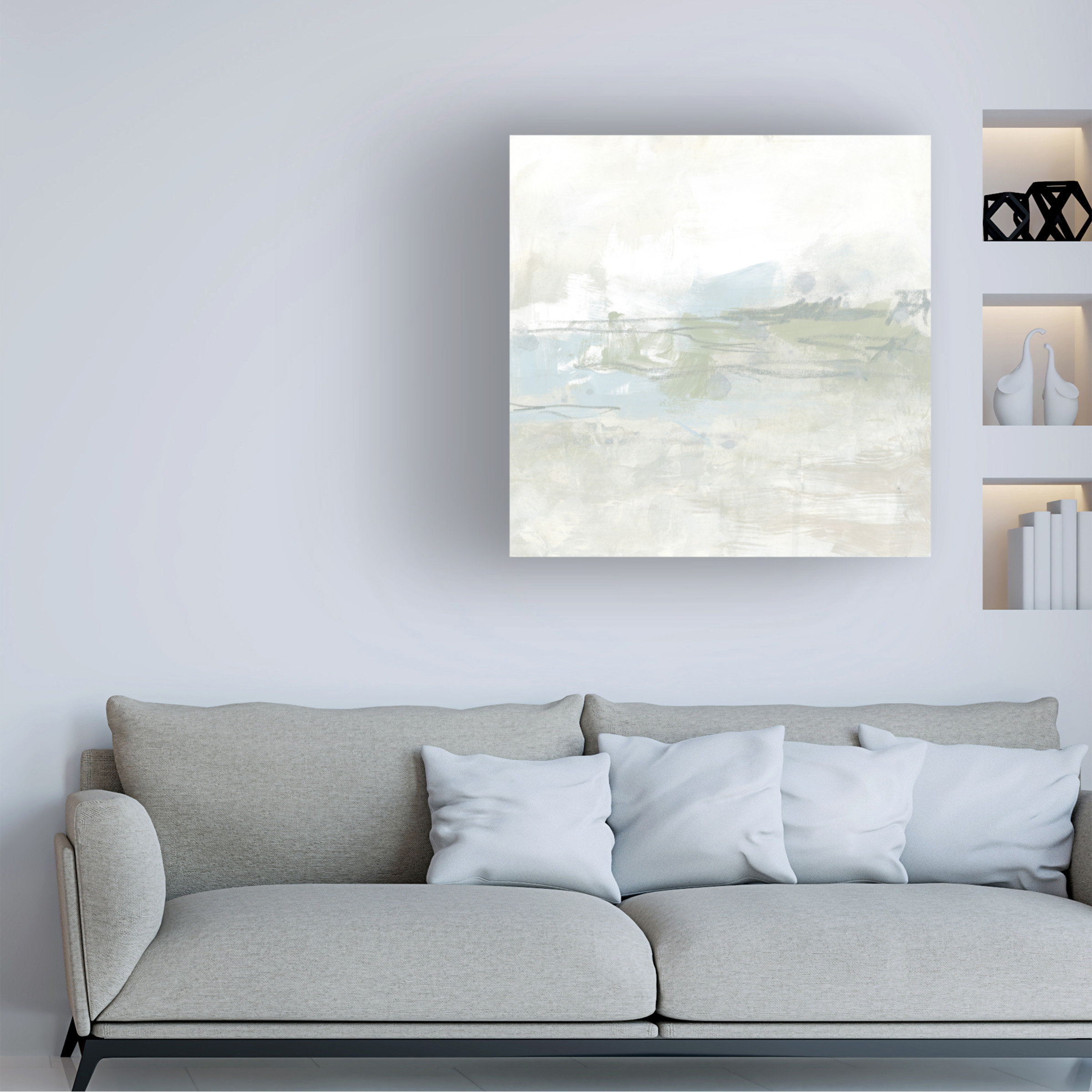 Wrought Studio™ June Erica Vess Neutral Abstract Valley I Canvas Wall ...