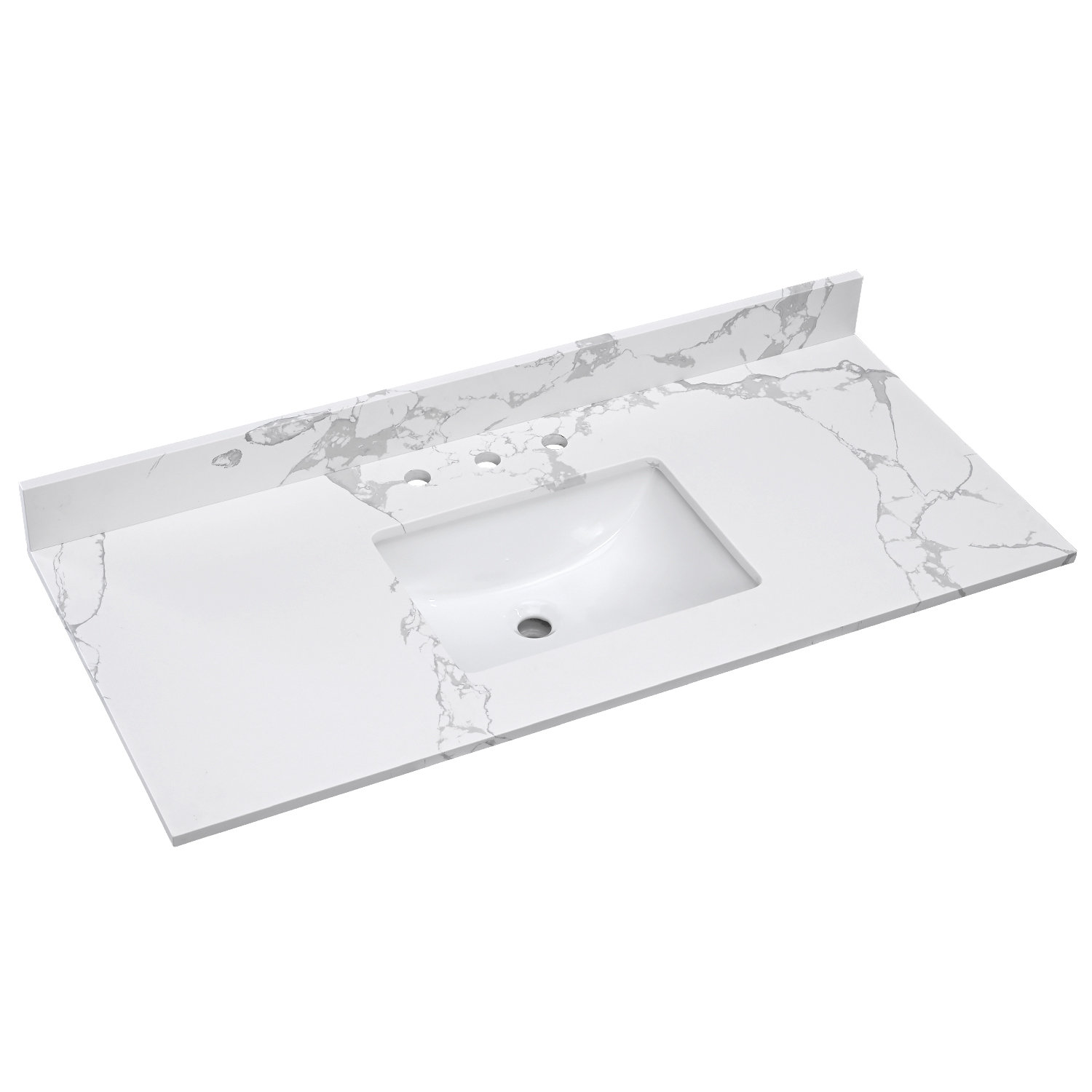 PROOX 49 Engineered Stone Vanity Top with Faucet Holes | Wayfair