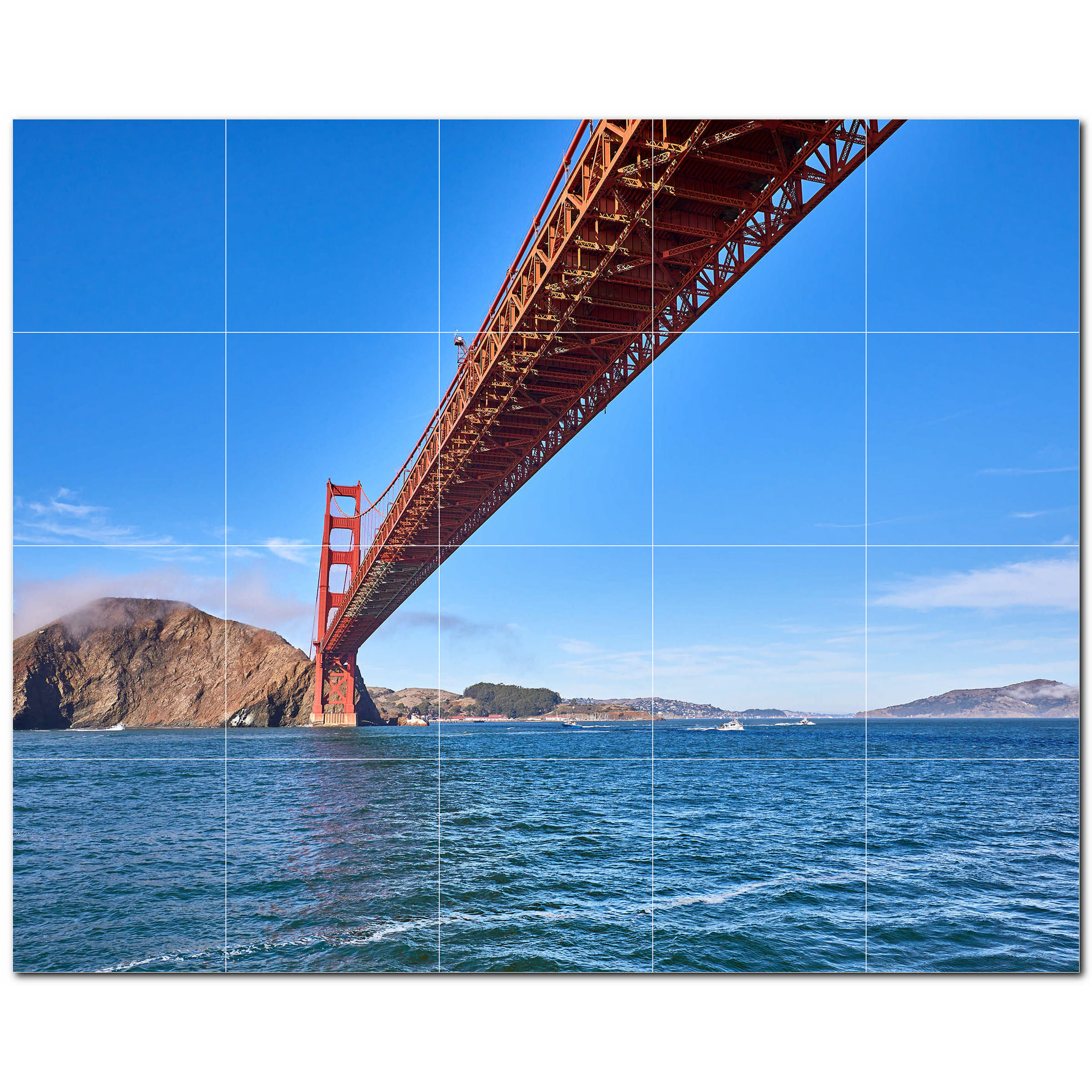 Picture-Tiles.com 60" x 48" Ceramic Bridge Photo Decorative Mural Tile ...