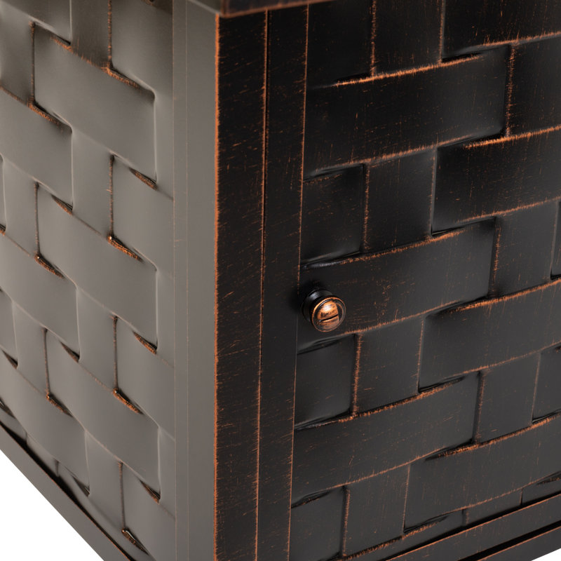 Gracie Oaks Ron Fire Sense Aluminum Convertible Gas Fire Pit Table ...