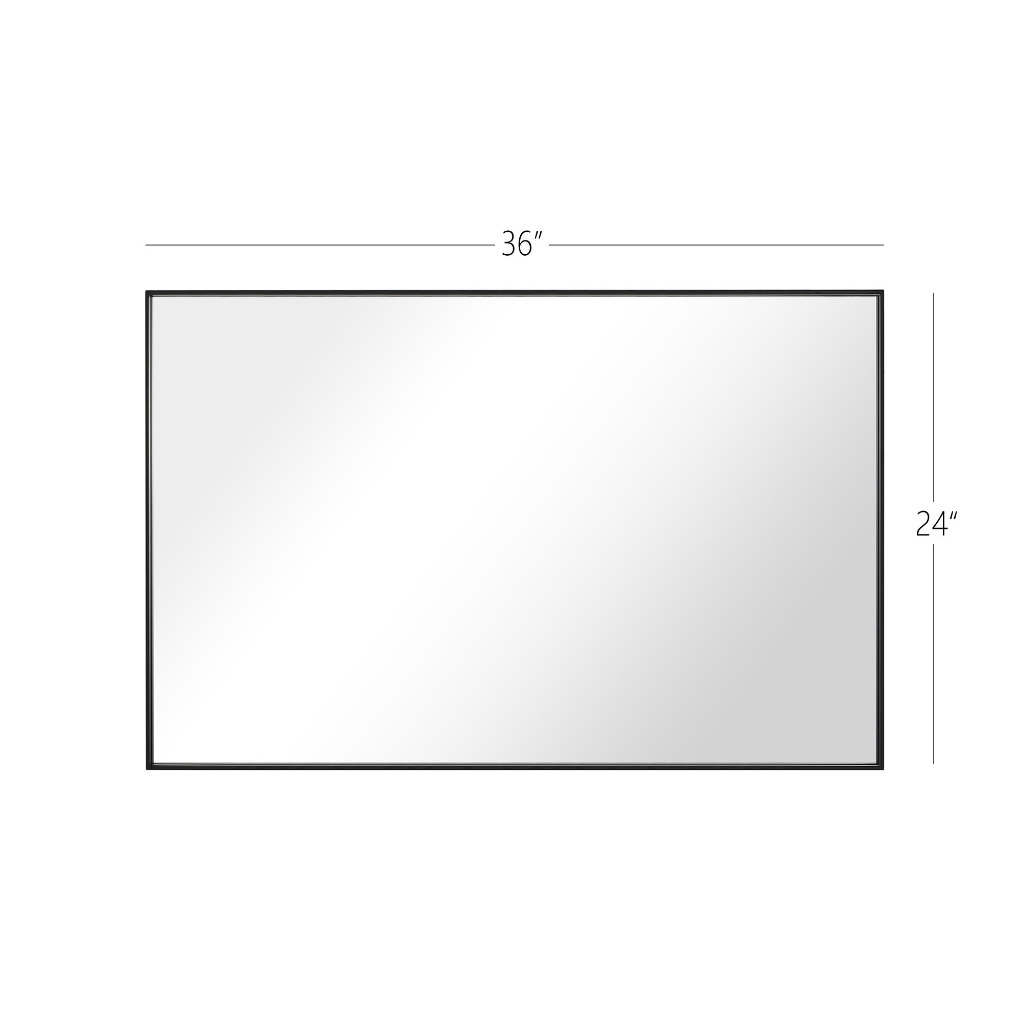 Ledel Modern & Contemporary Rectangle Bathroom Vanity Mirror Metal ...