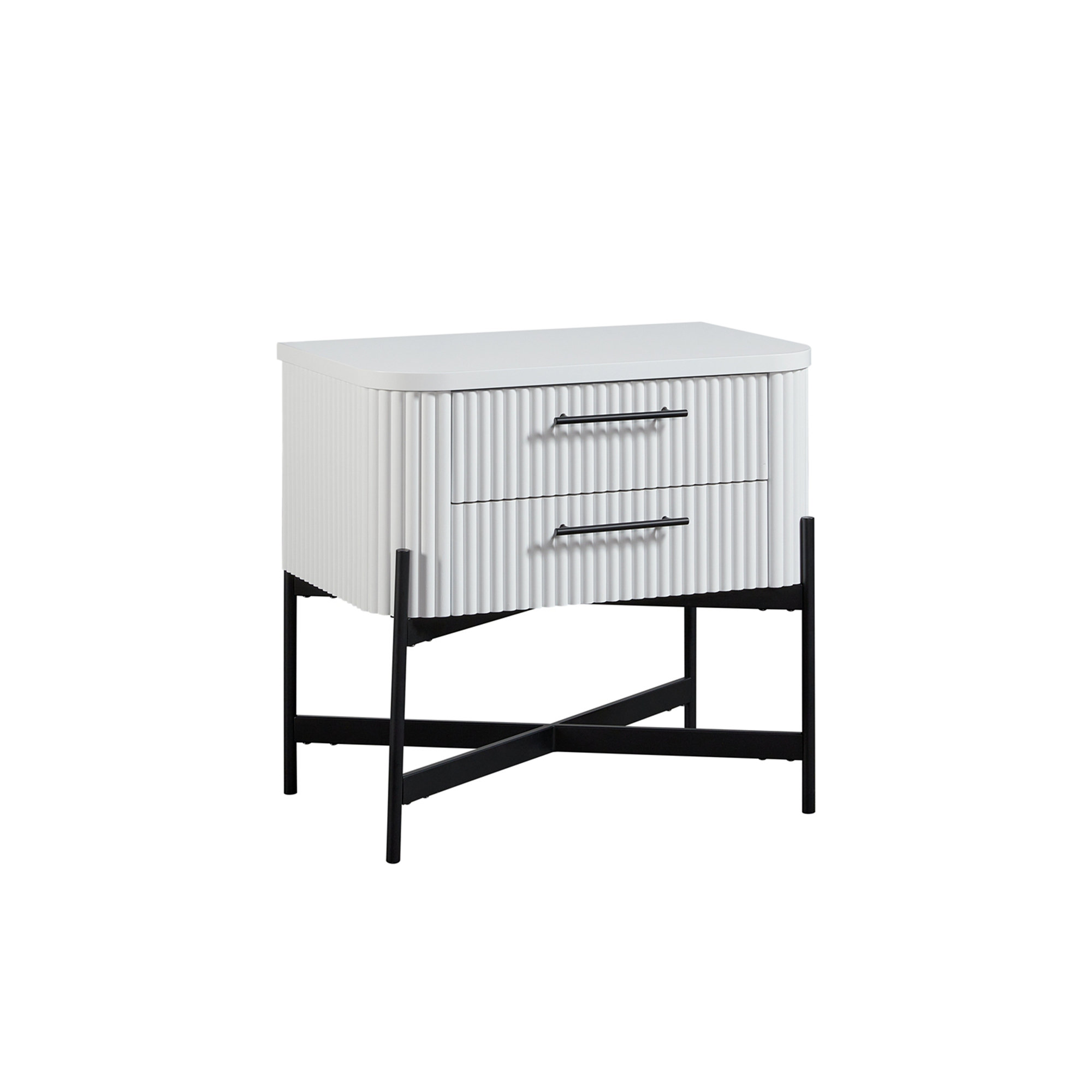 Corrigan Studio® Modern Wooden Storage Nightstand with 2 Drawers | Wayfair
