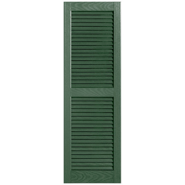 Alpha Shutters Straight Top Open Louver Shutters Pair & Reviews | Wayfair