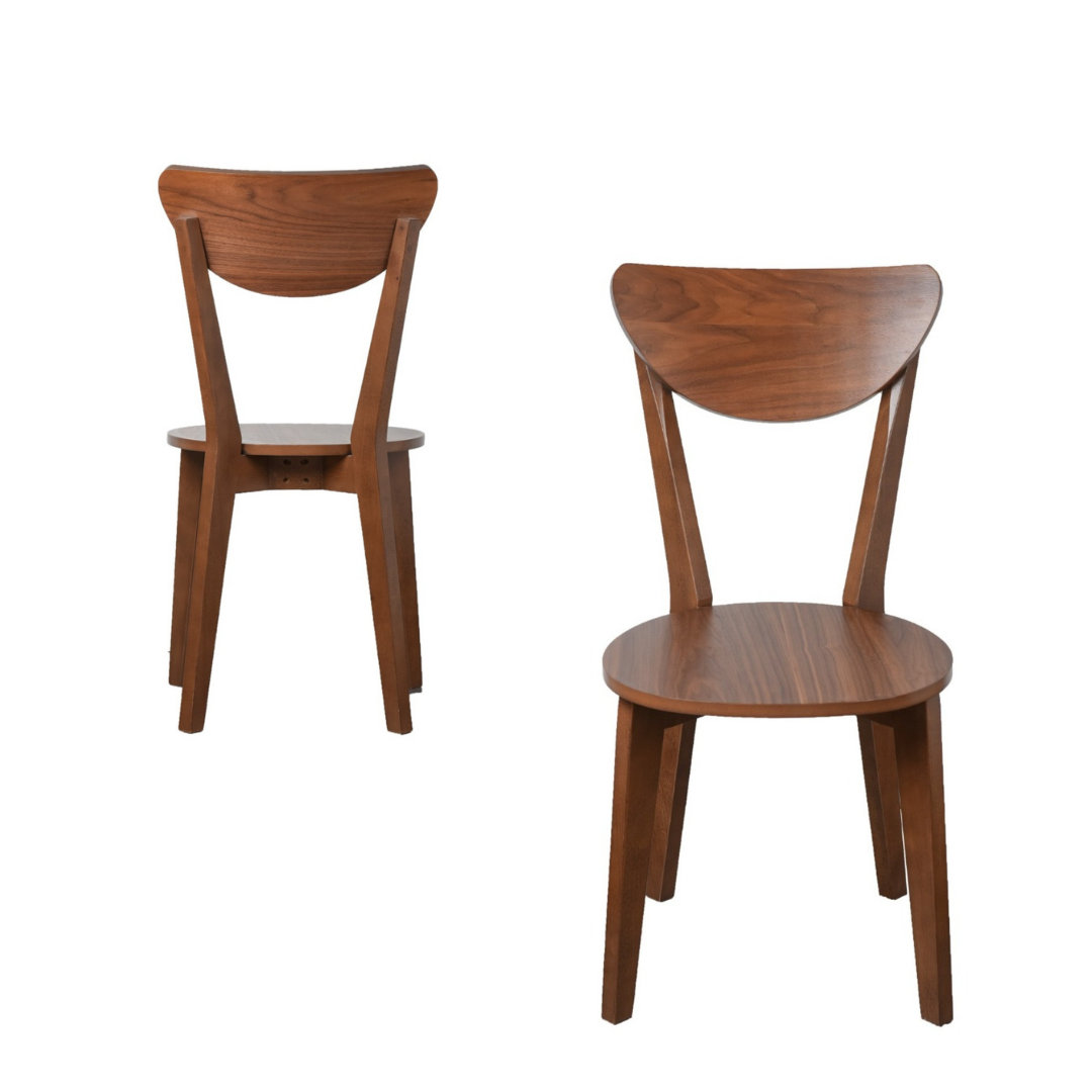 Corrigan Studio® Bellingham Solid Wood Ladder Back Side Chair in Walnut ...