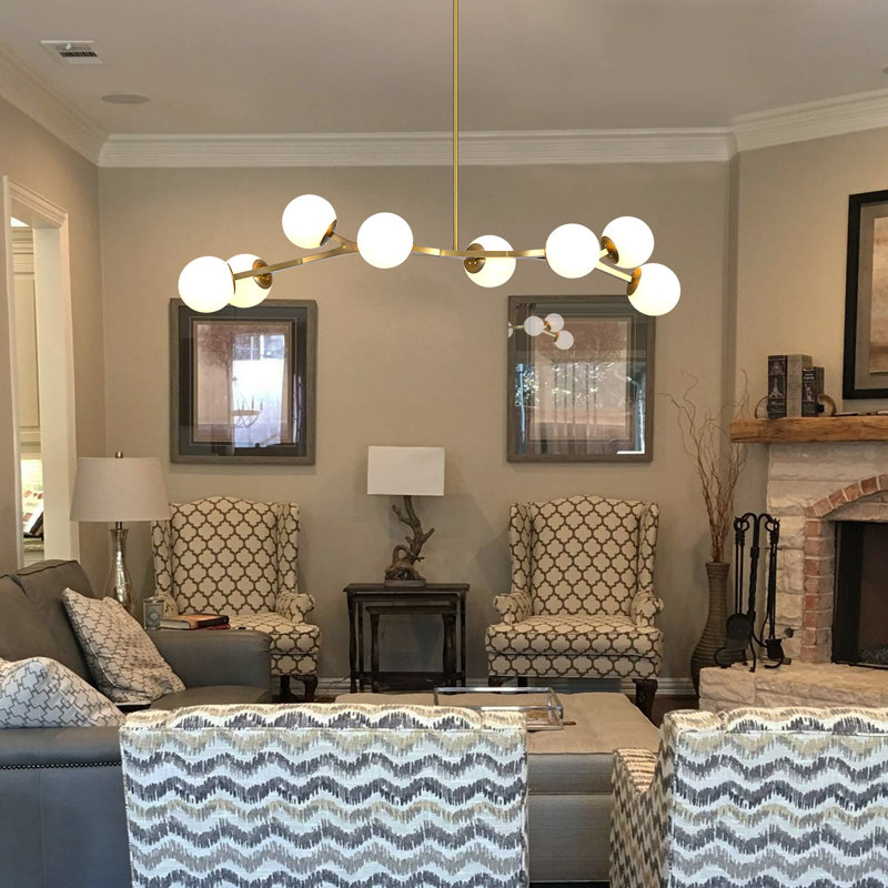 George Oliver Kaynen 8 - Light Dimmable Sputnik Linear Chandelier ...