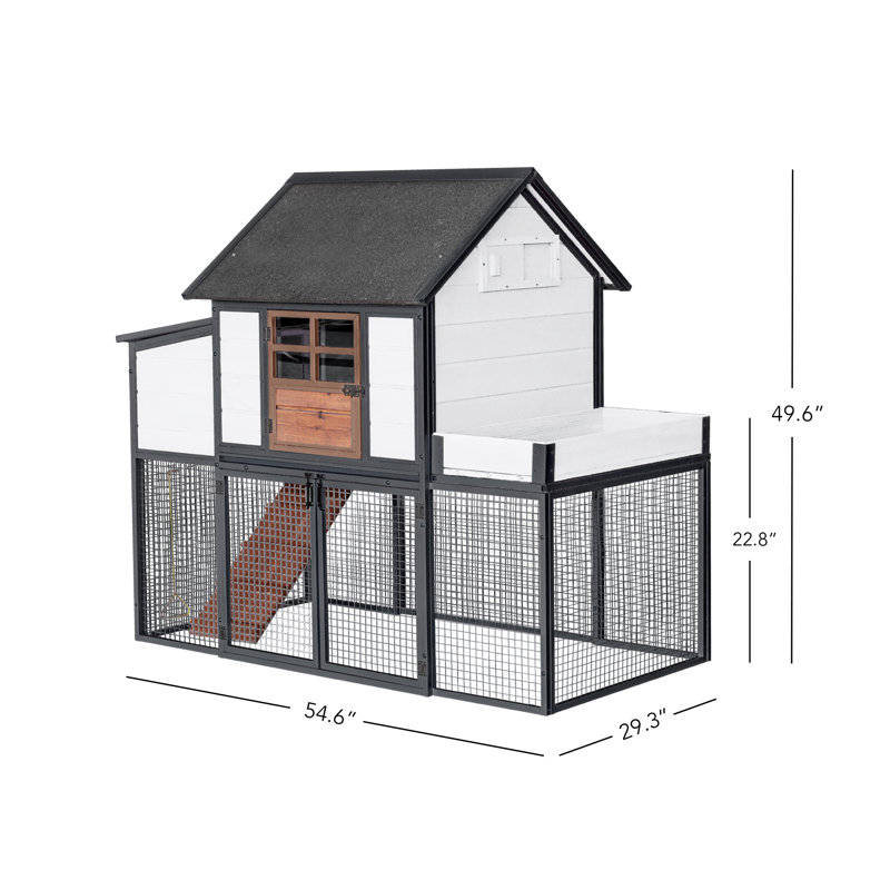 Tucker Murphy Pet™ Exael Steel Frame Chicken Coop with Raised Bed ...