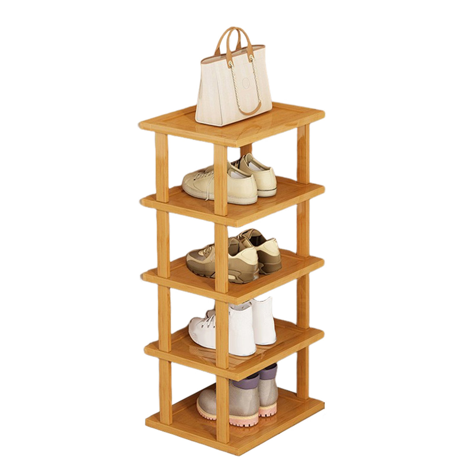 Ophelia & Co. Vertical Shoe Rack, Wood Narrow Shoe Rack, Small Shoe ...