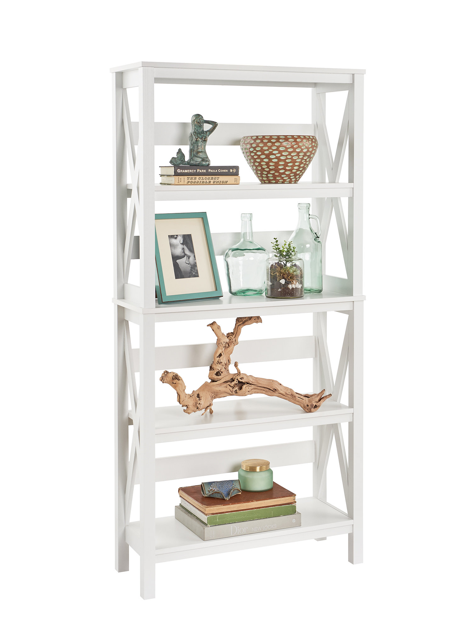 ClosetMaid X-Frame Furniture 63.43" H x 30" W Etagere Bookcase ...