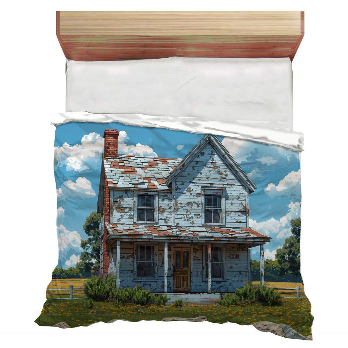 VisionDecor Bridge Bedding Landmark Comforter Urban Skyline 12157 | Wayfair