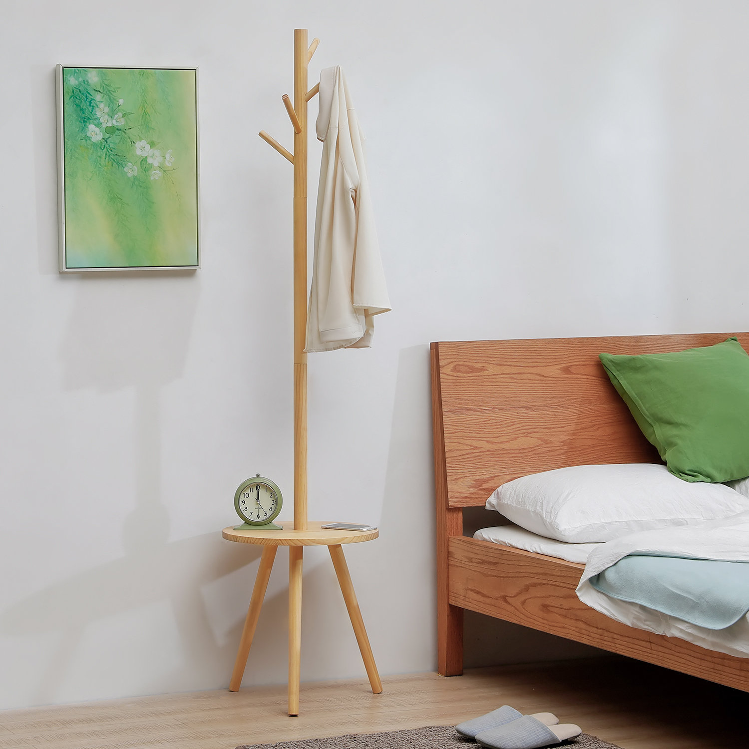 Loon Peak® Aldelbert Wood Triangle Base Coat Rack, Modern Hat Hanger ...