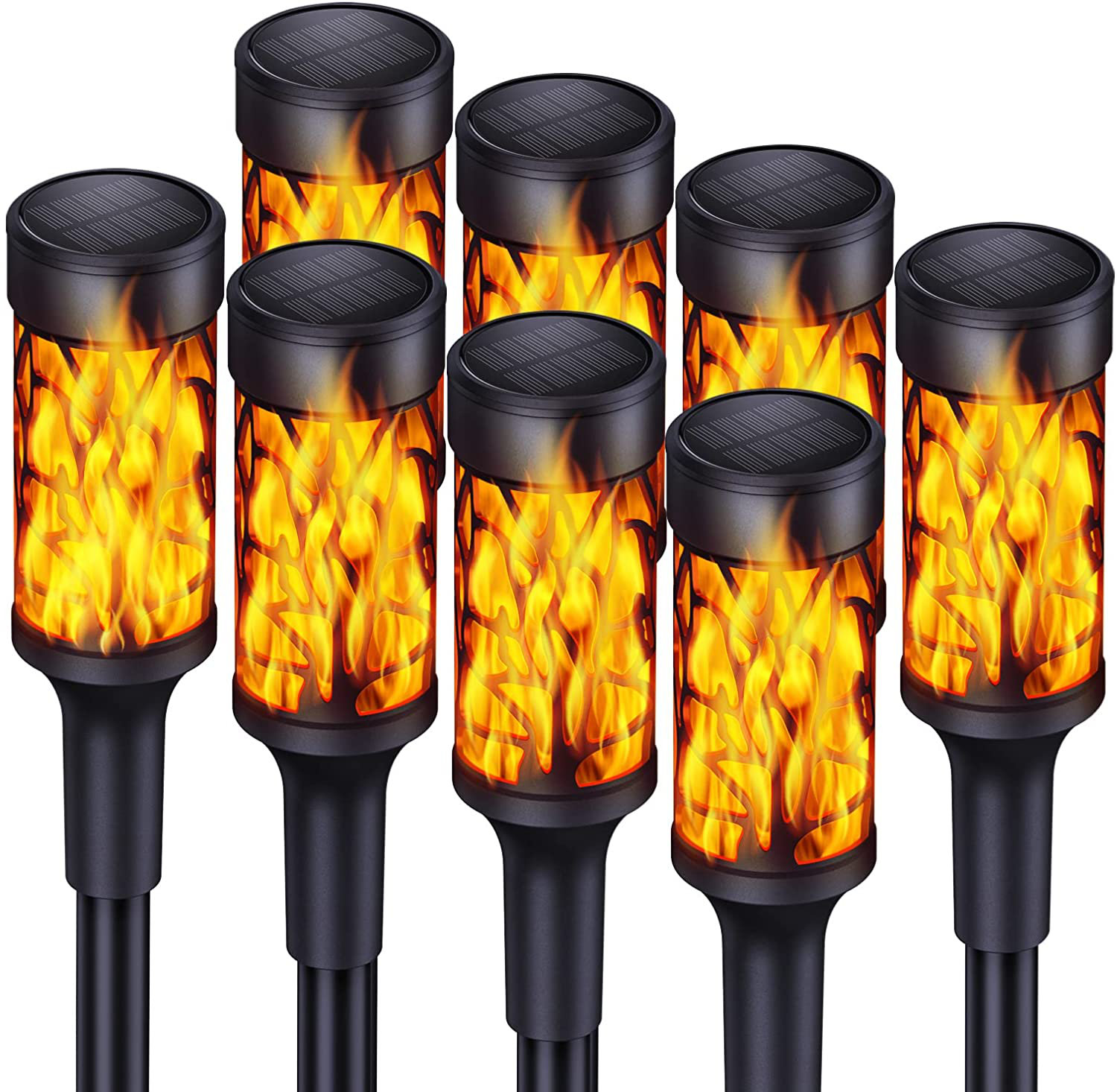 LETMY Solar Torch Lights Letmy Outdoor Brighter Solar Torch Lights With ...