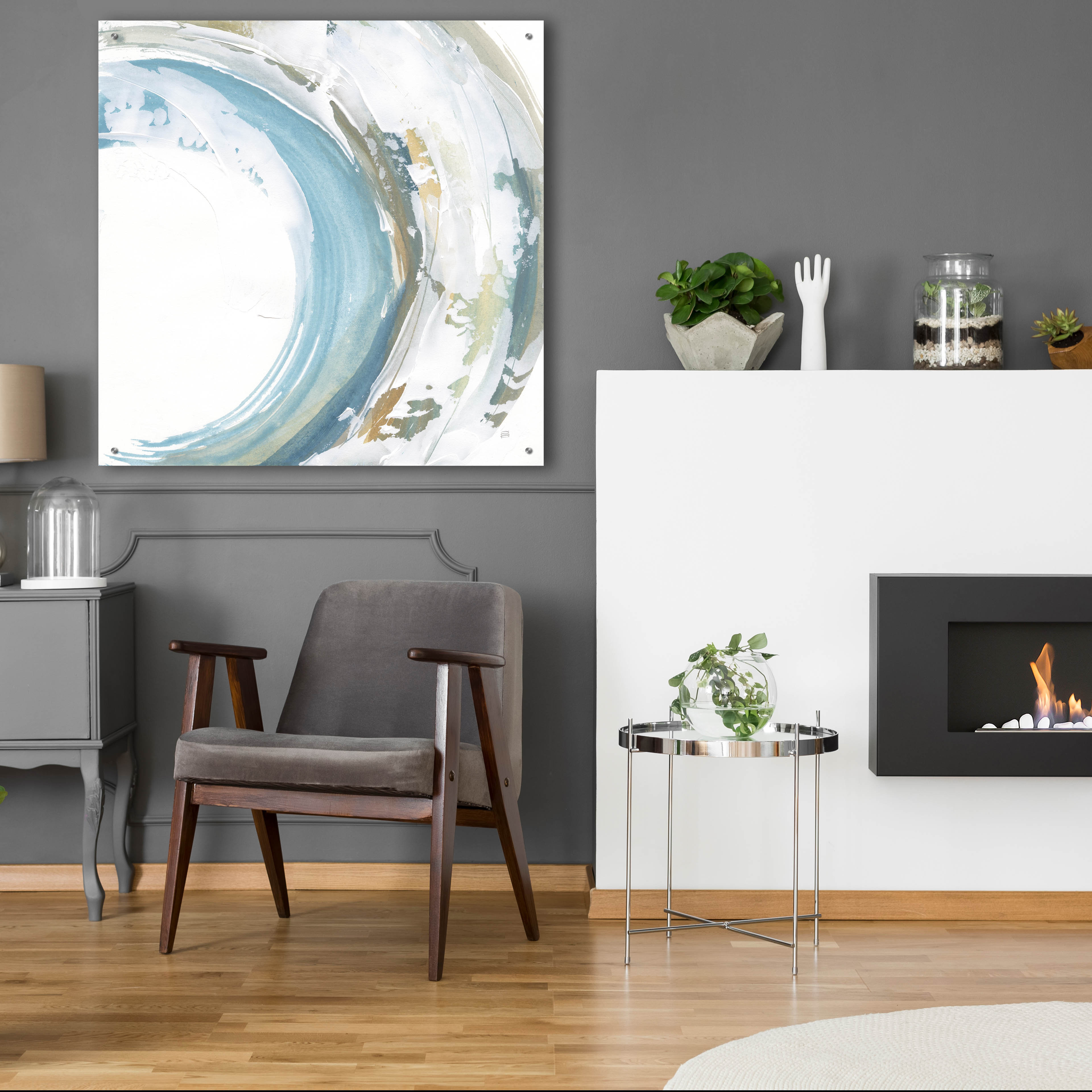 Wrought Studio™ Art mural en verre Wrought Studio ™ «Cyclical 2» par ...