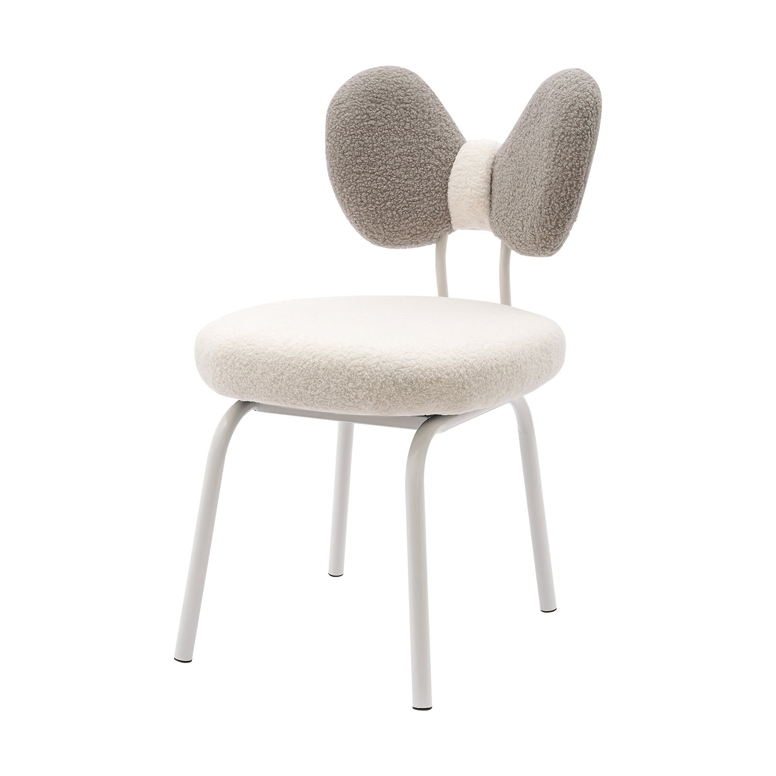 Mercer41 Elegant Butterfly Makeup Vanity Stool With Backrest | Wayfair