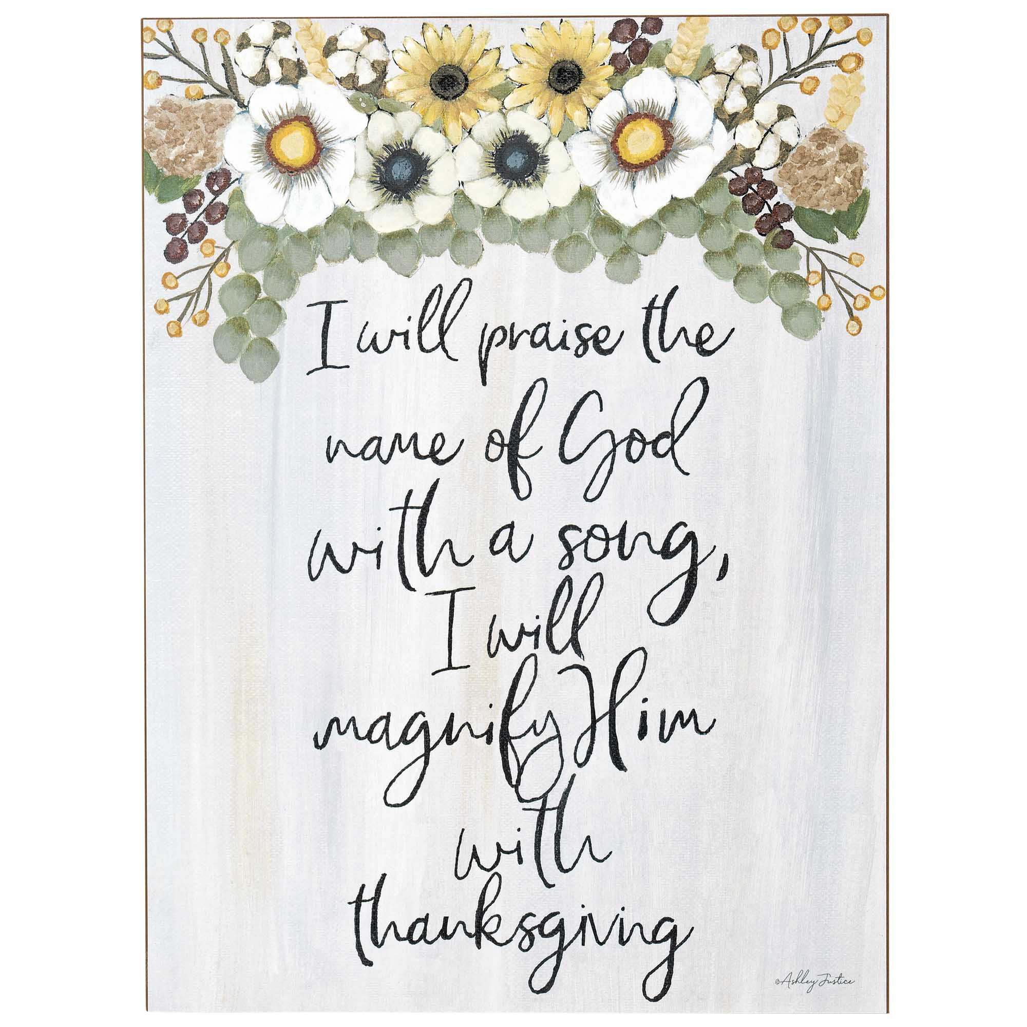 Trinx Wall Plaque Praise The Name Of God 12x16 | Wayfair
