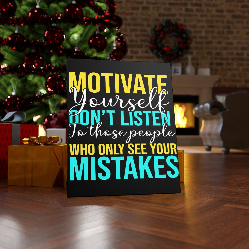 Trinx Inspirational Quote Canvas Motivate Yourself Wall Art ...