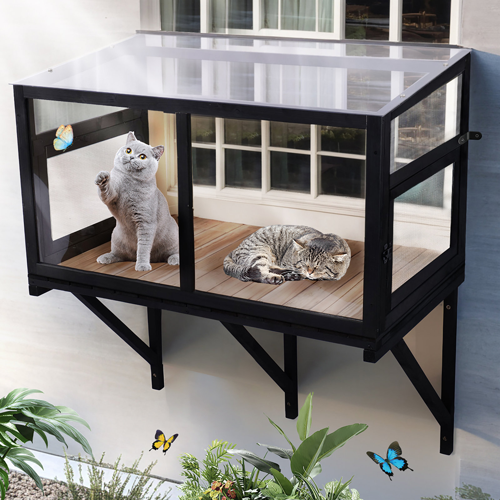 Tucker Murphy Pet™ Cat Window Box Window Catio Enclosure - Wayfair Canada