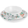 Martha Stewart 12 Piece Dragonfly Melamine Dinnerware Set In White ...