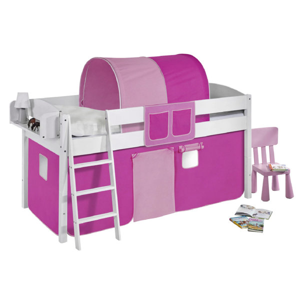 Lilokids Basic European Single Mid Sleeper Bed with Curtain | Wayfair.co.uk